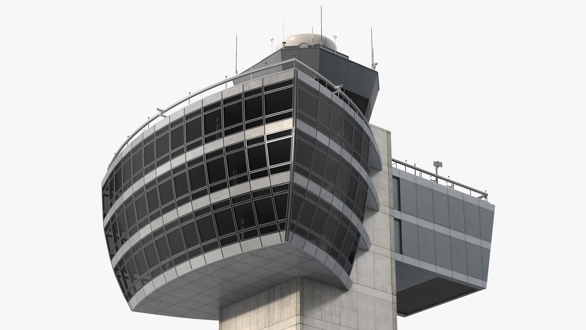 3D jfk control tower model - TurboSquid 1624931
