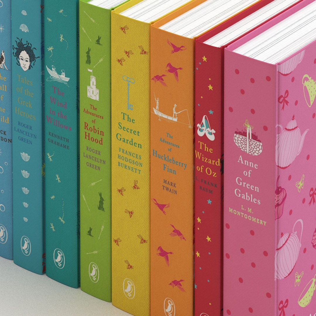 3d Puffin Classics Books Model