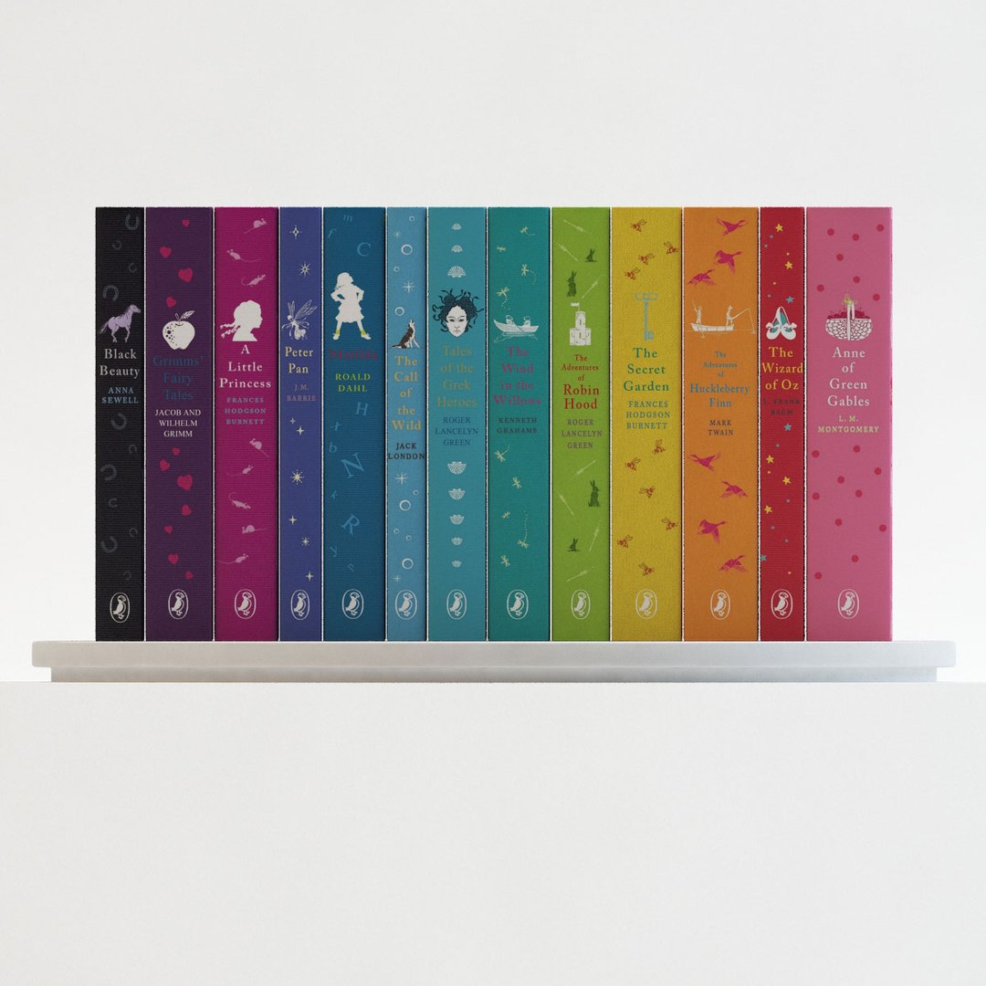 3d Puffin Classics Books Model