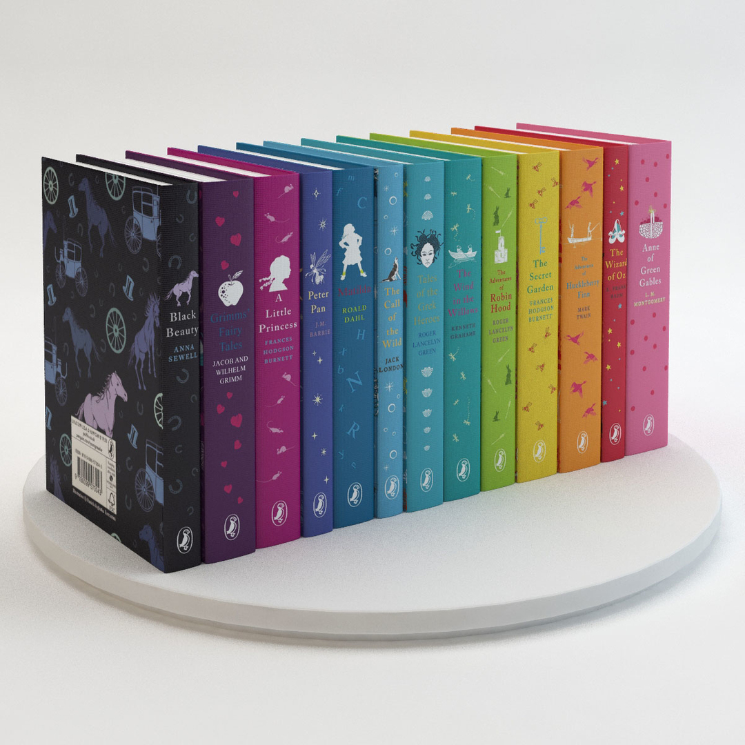 3d Puffin Classics Books Model