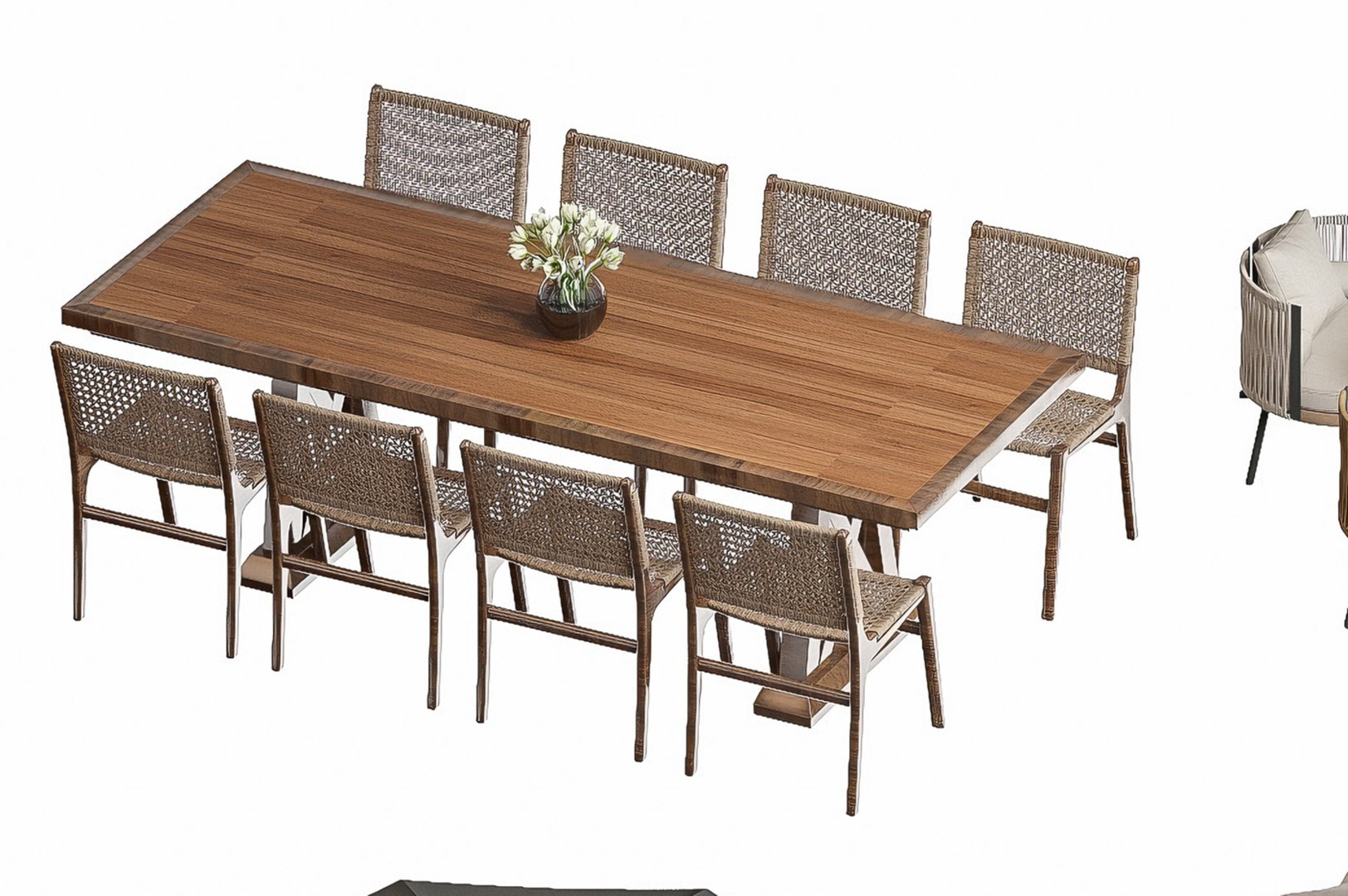 3D Camping Patio Furniture Outdoor Table Chair Beach Umbrella ...