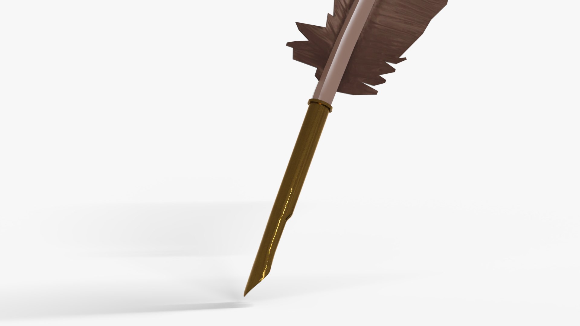 Quill And InkPot Low-poly 3D Model Model - TurboSquid 2359699