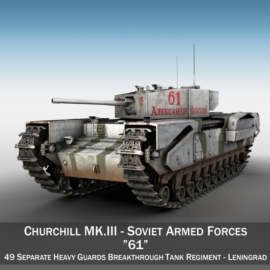 3D british churchill mk iii model - TurboSquid 1269686