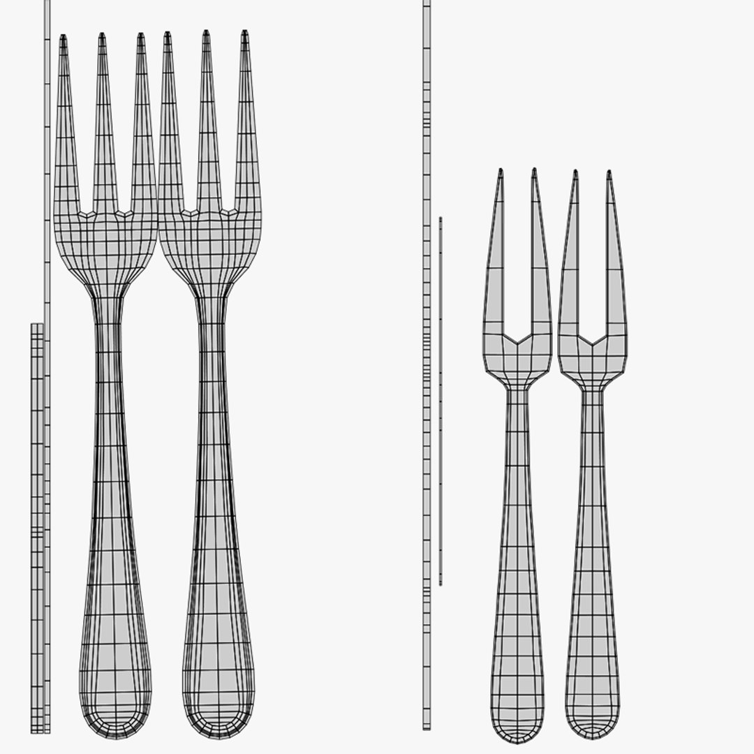 3D Forks Set Pack - TurboSquid 1959840