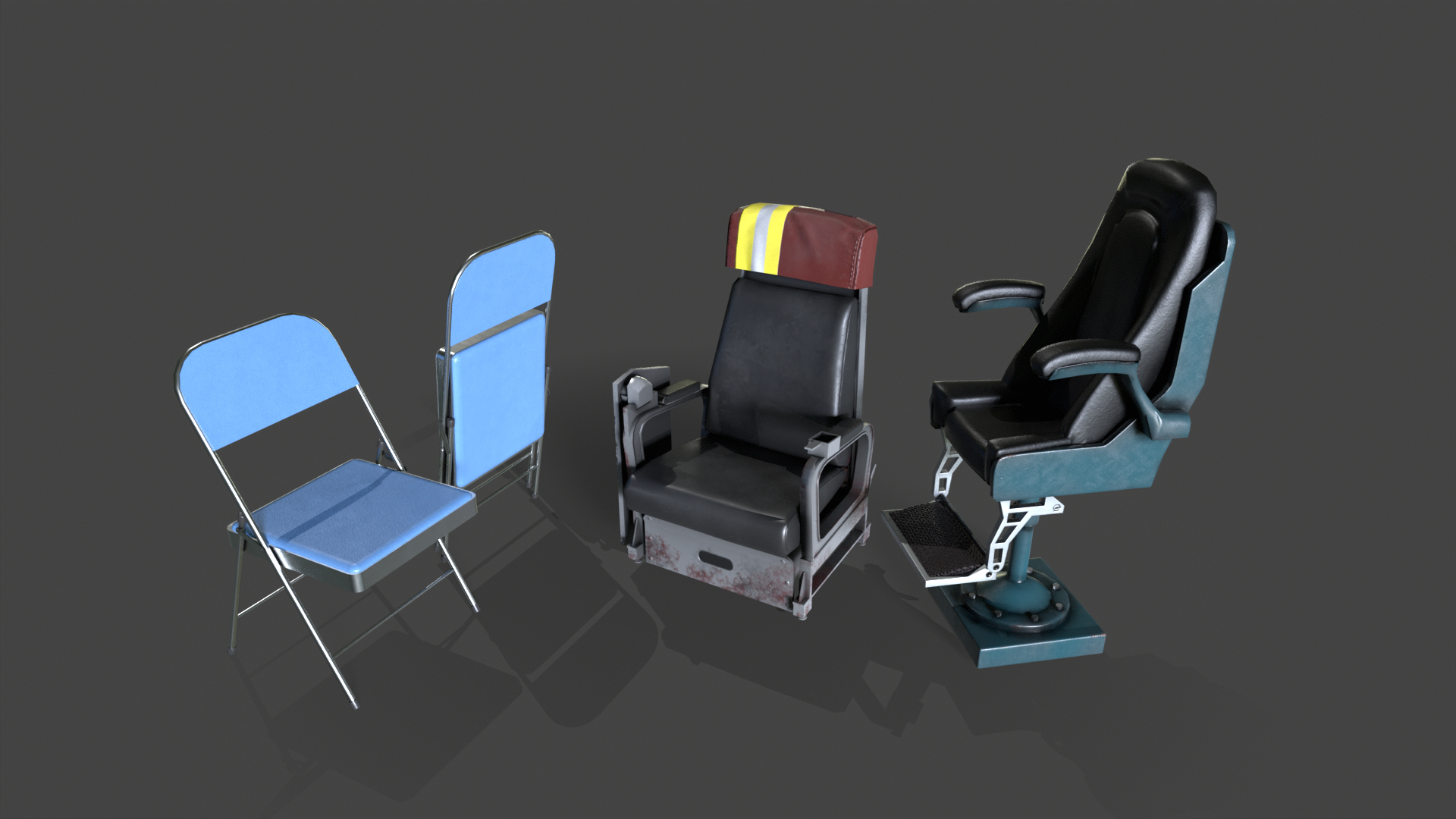 Military Chairs 3D Model - TurboSquid 2187091