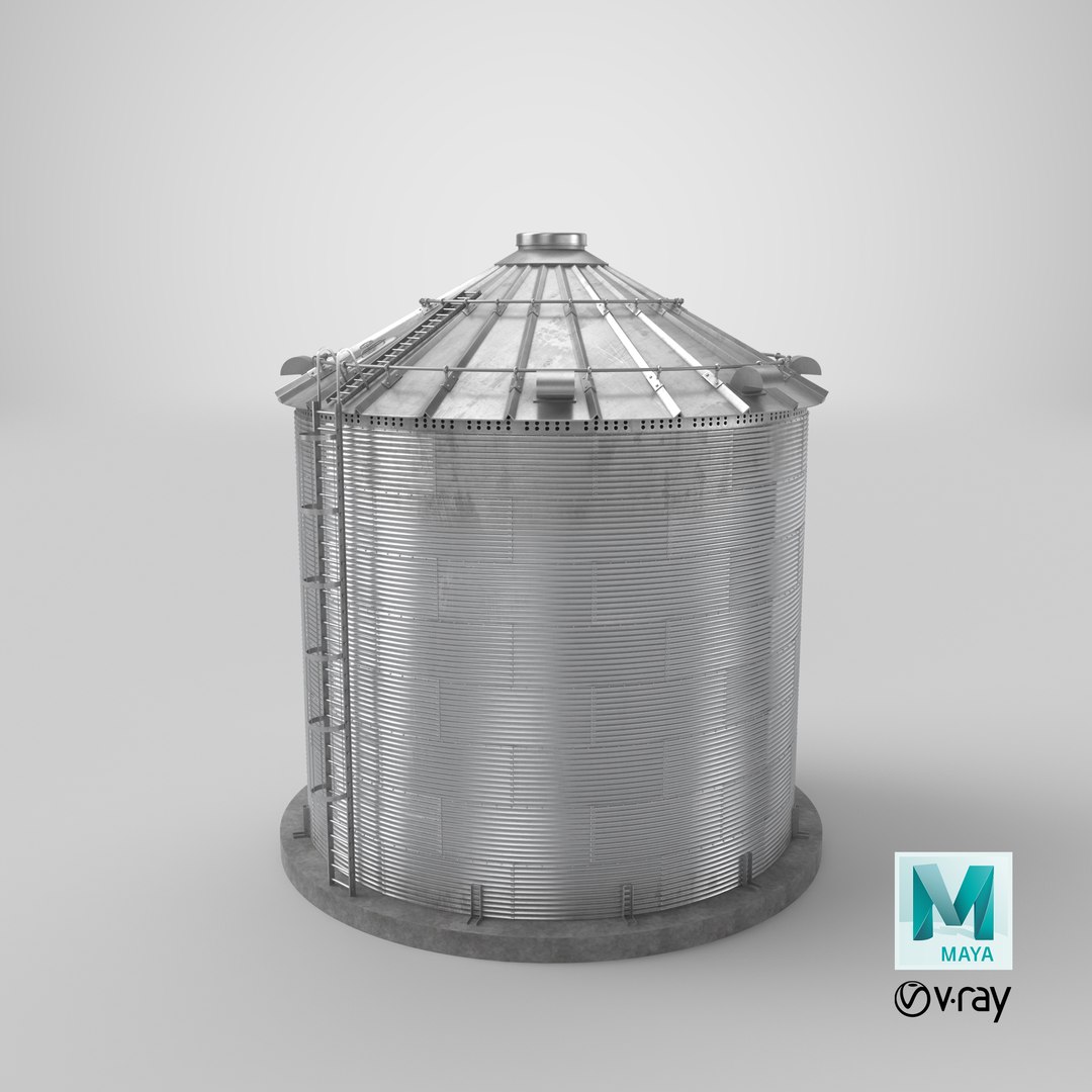 3D Grain Silo - TurboSquid 1747349