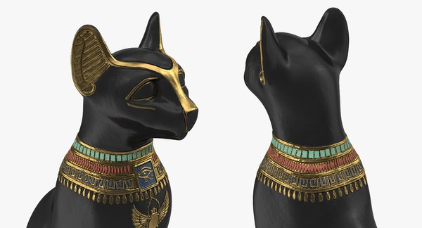 이집트 고양이 동상 블랙 3D 모델 - TurboSquid 1417844