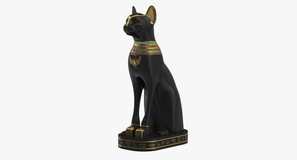 3D model egyptian cat statue black - TurboSquid 1417844