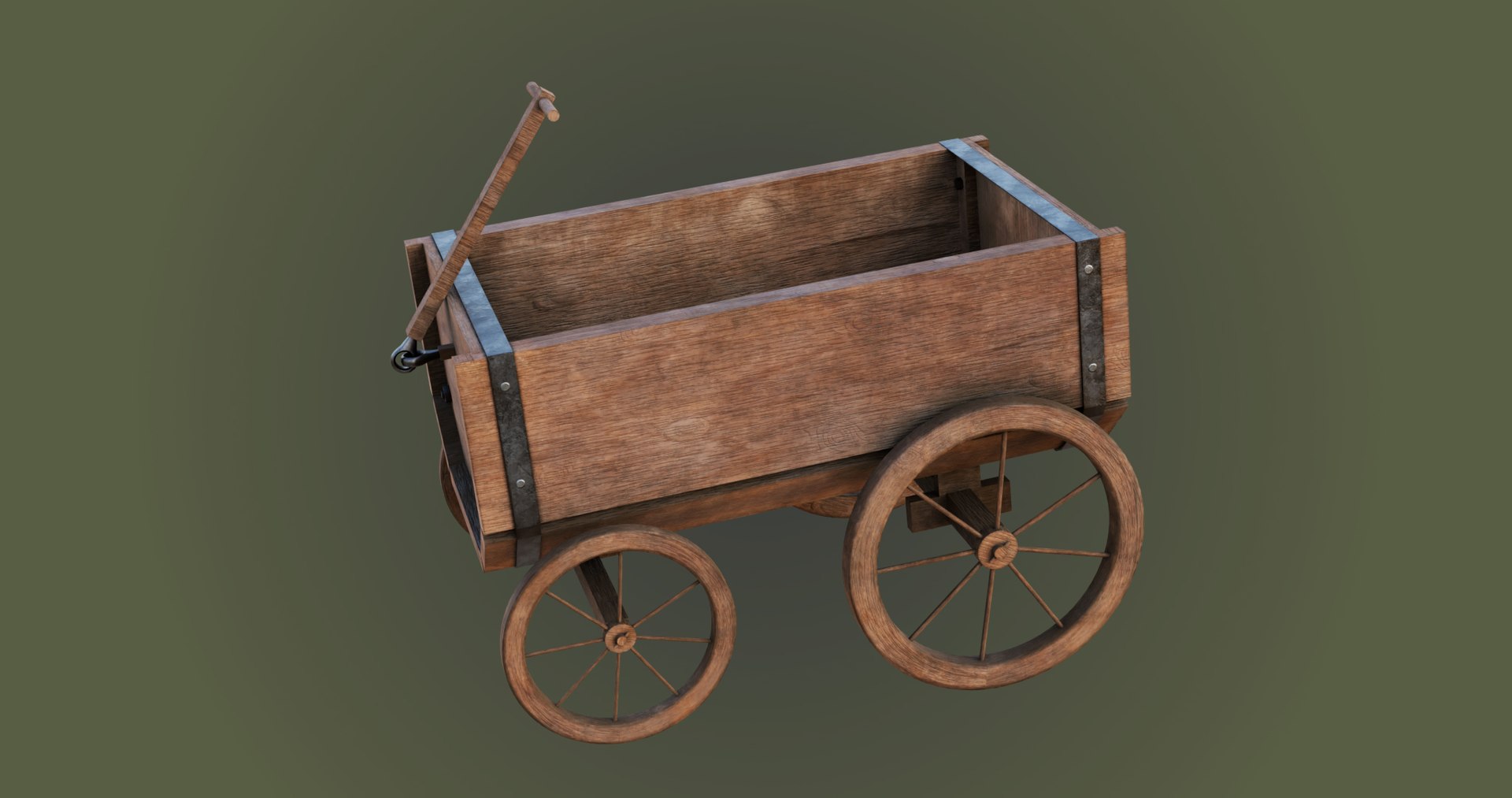 Wooden Cart02 PBR Unity UE Textures 3D Model - TurboSquid 1988742