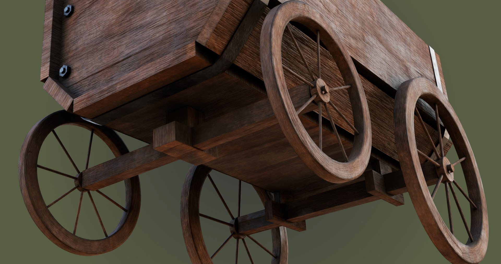 Wooden Cart02 PBR Unity UE Textures 3D model - TurboSquid 1988742
