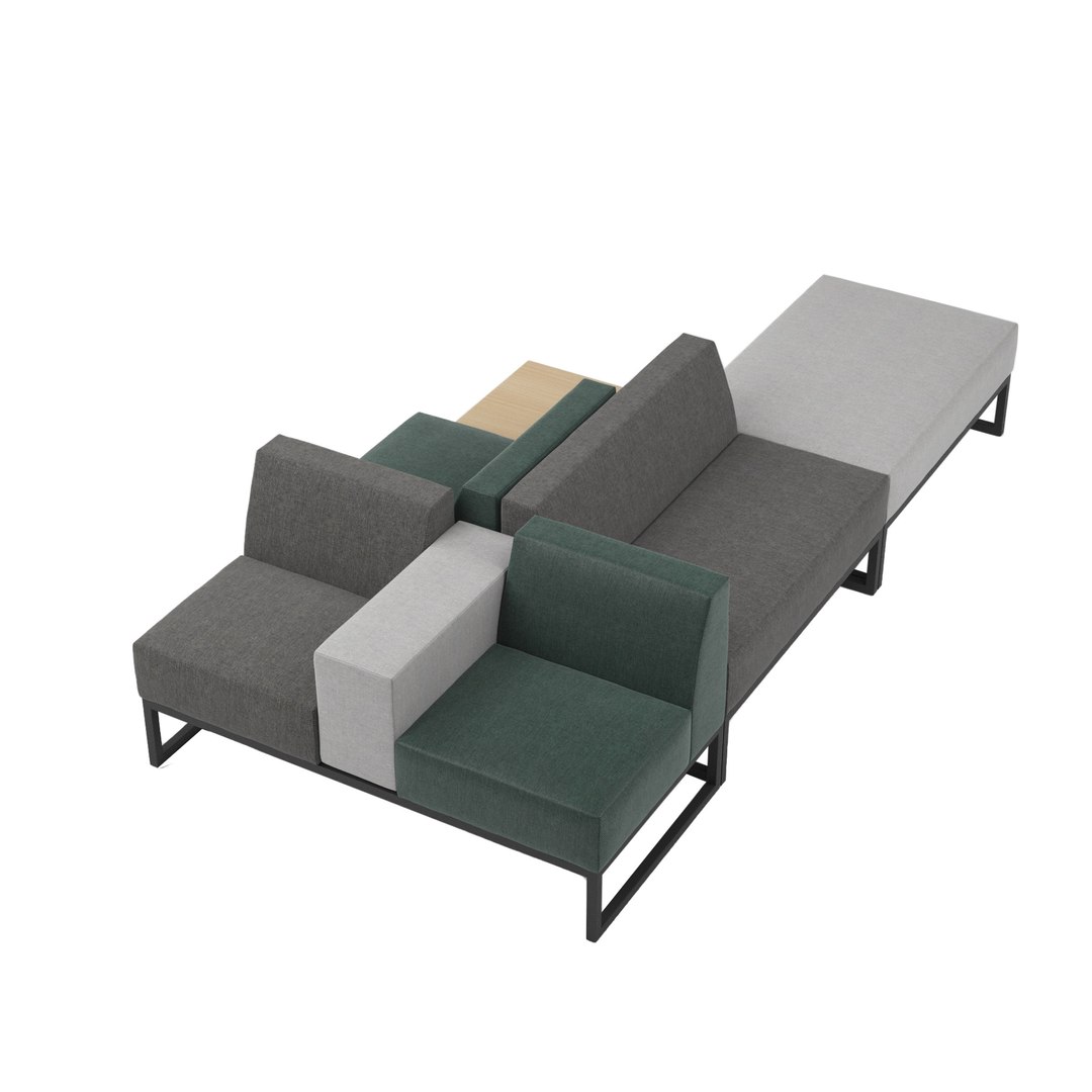 3D Model Brick Modular Island Sofa - TurboSquid 1812848