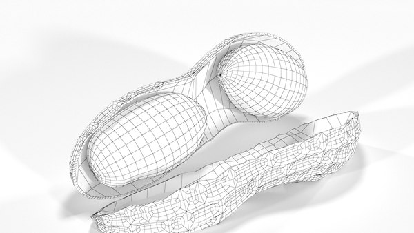 3D peanut food nuts model - TurboSquid 1696810