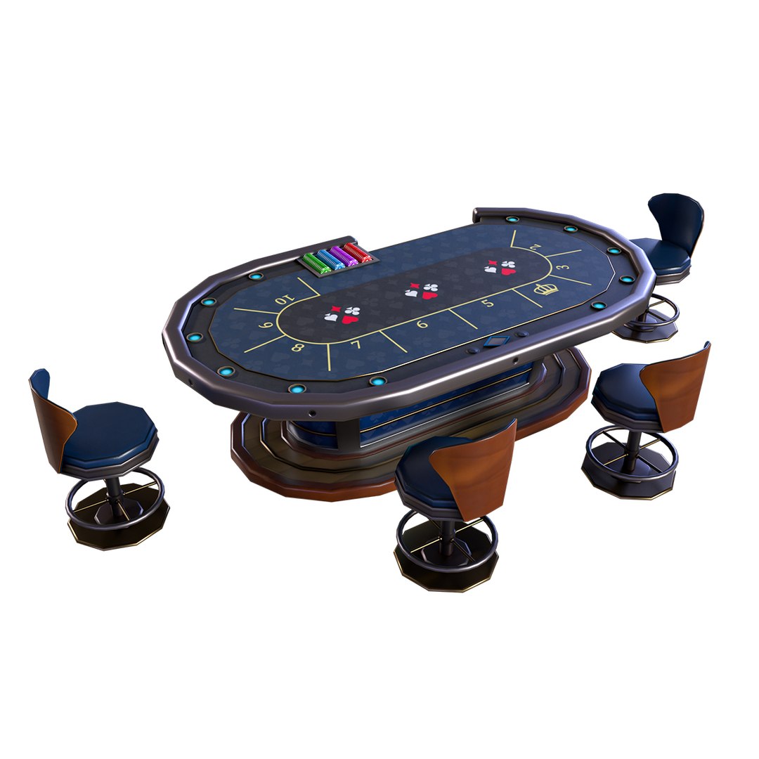 Blackjack Table 3D Model - TurboSquid 2223146