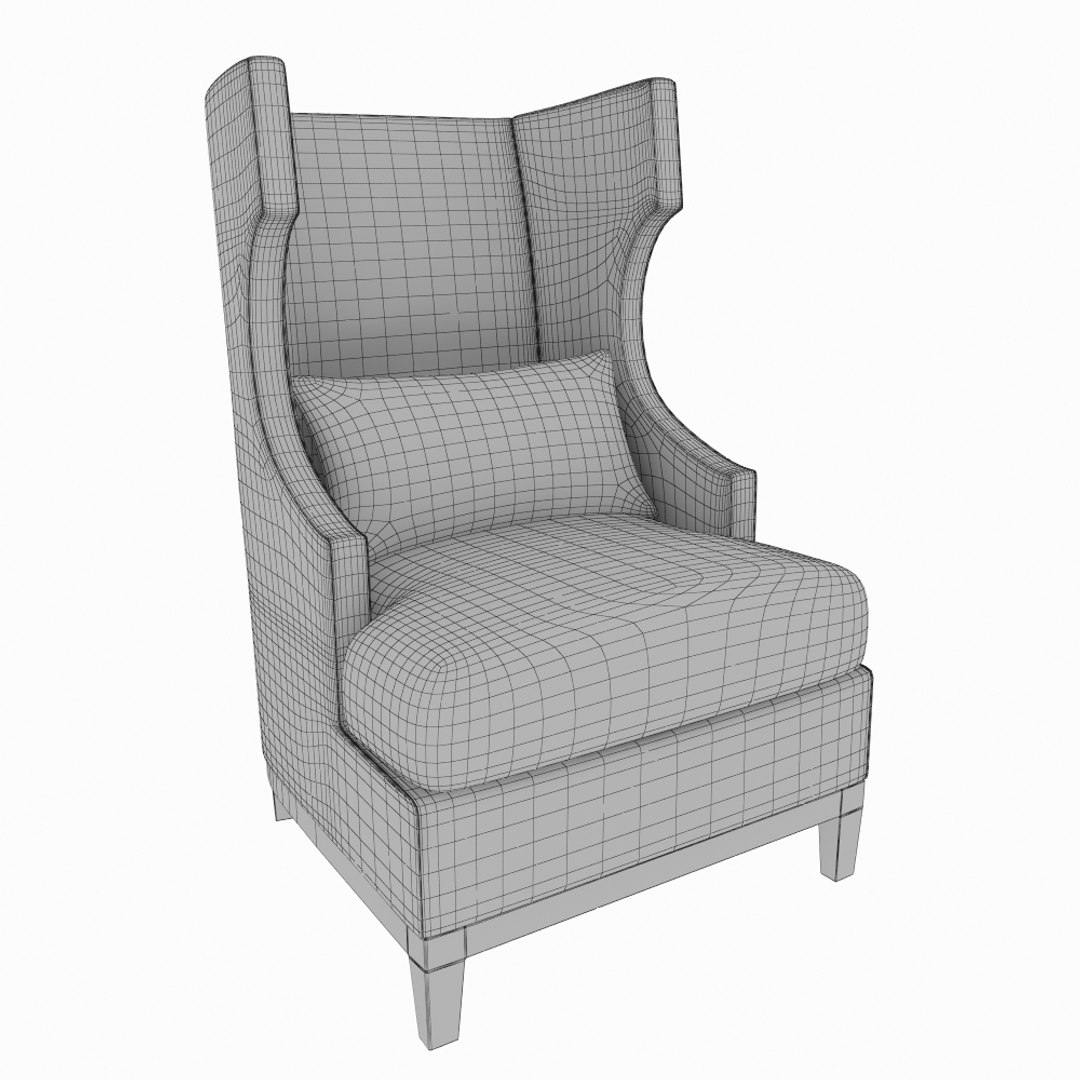 3d Model Wing Chair R