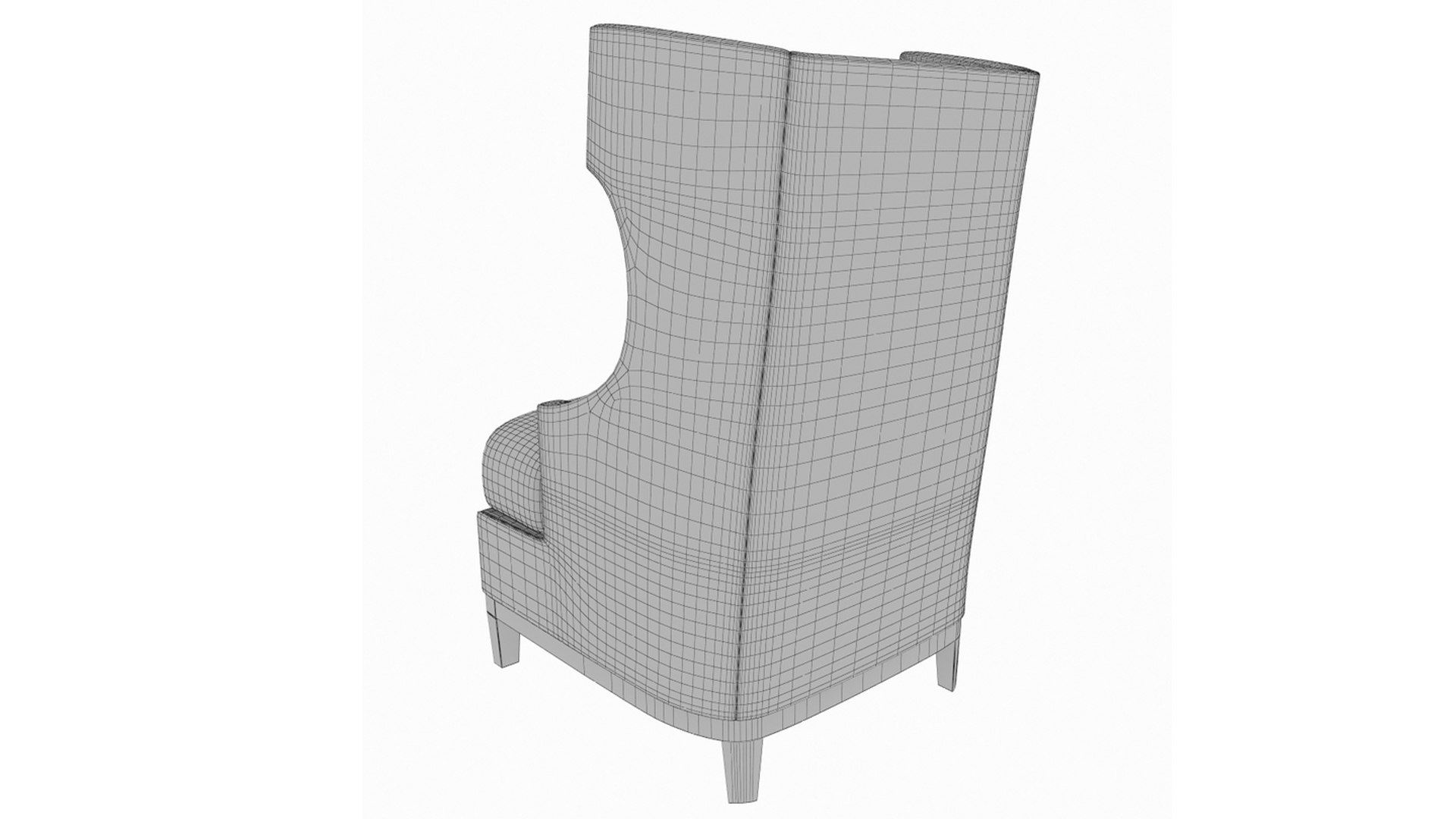3d Model Wing Chair R