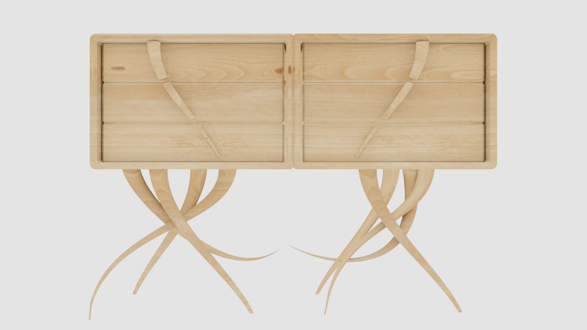 Contemporary Console Table 3D Model - TurboSquid 2054785