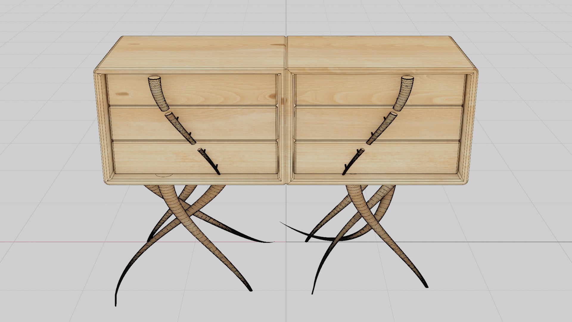 Contemporary Console Table 3D Model - TurboSquid 2054785