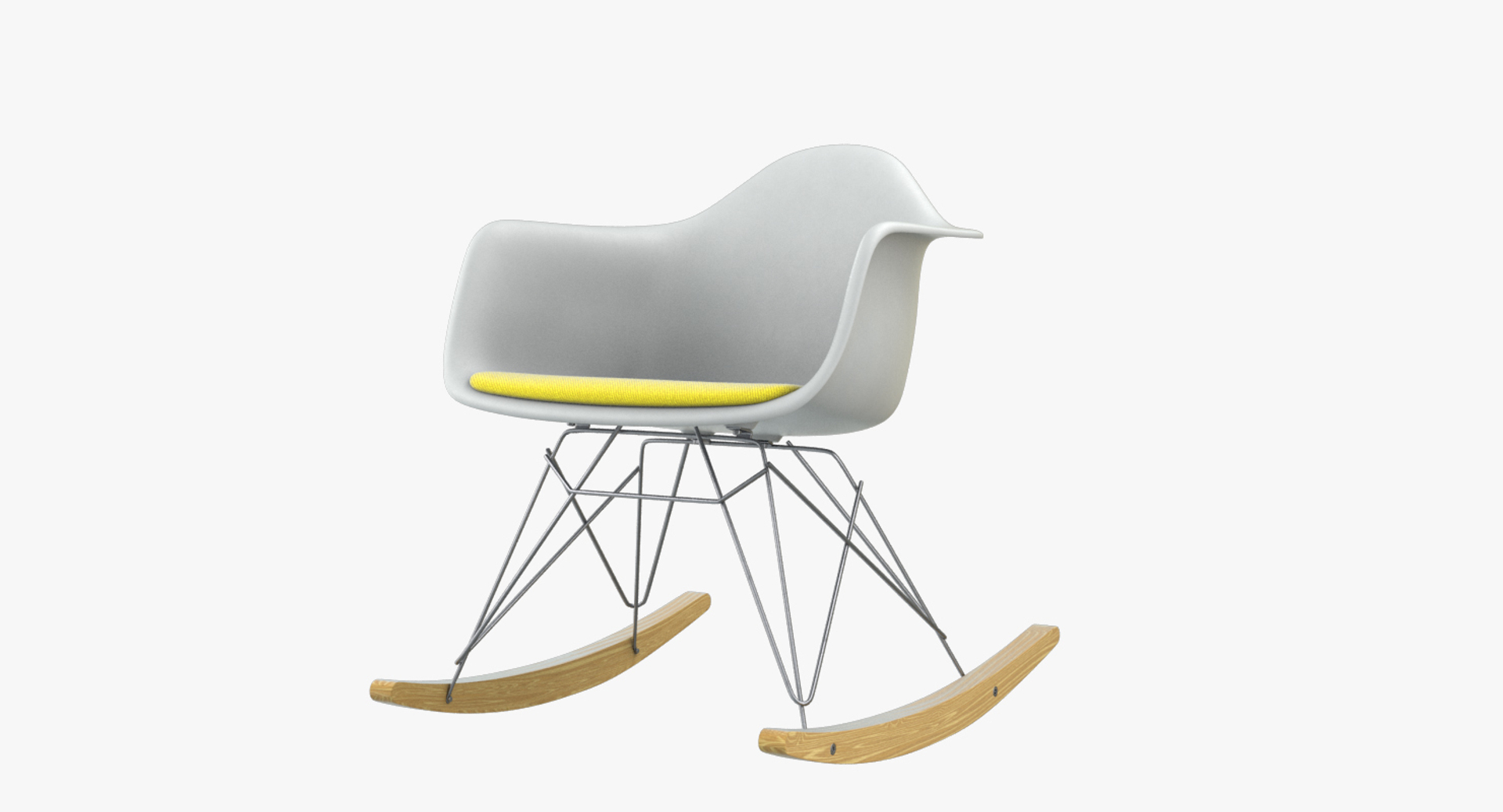 Eames dsw plastic rocking 3D model - TurboSquid 1406253