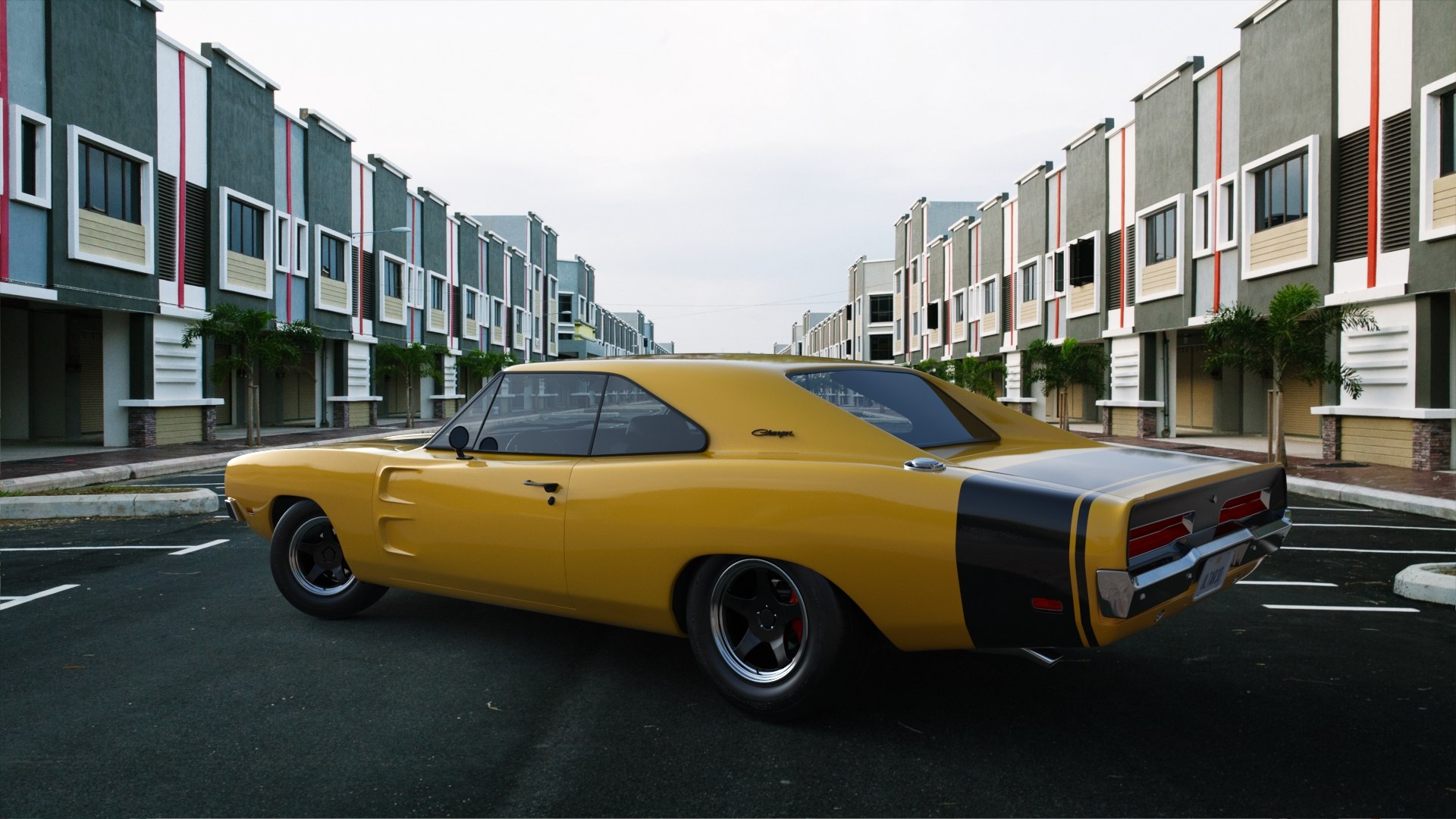 3D Dodge Charger Yellow - TurboSquid 1956994
