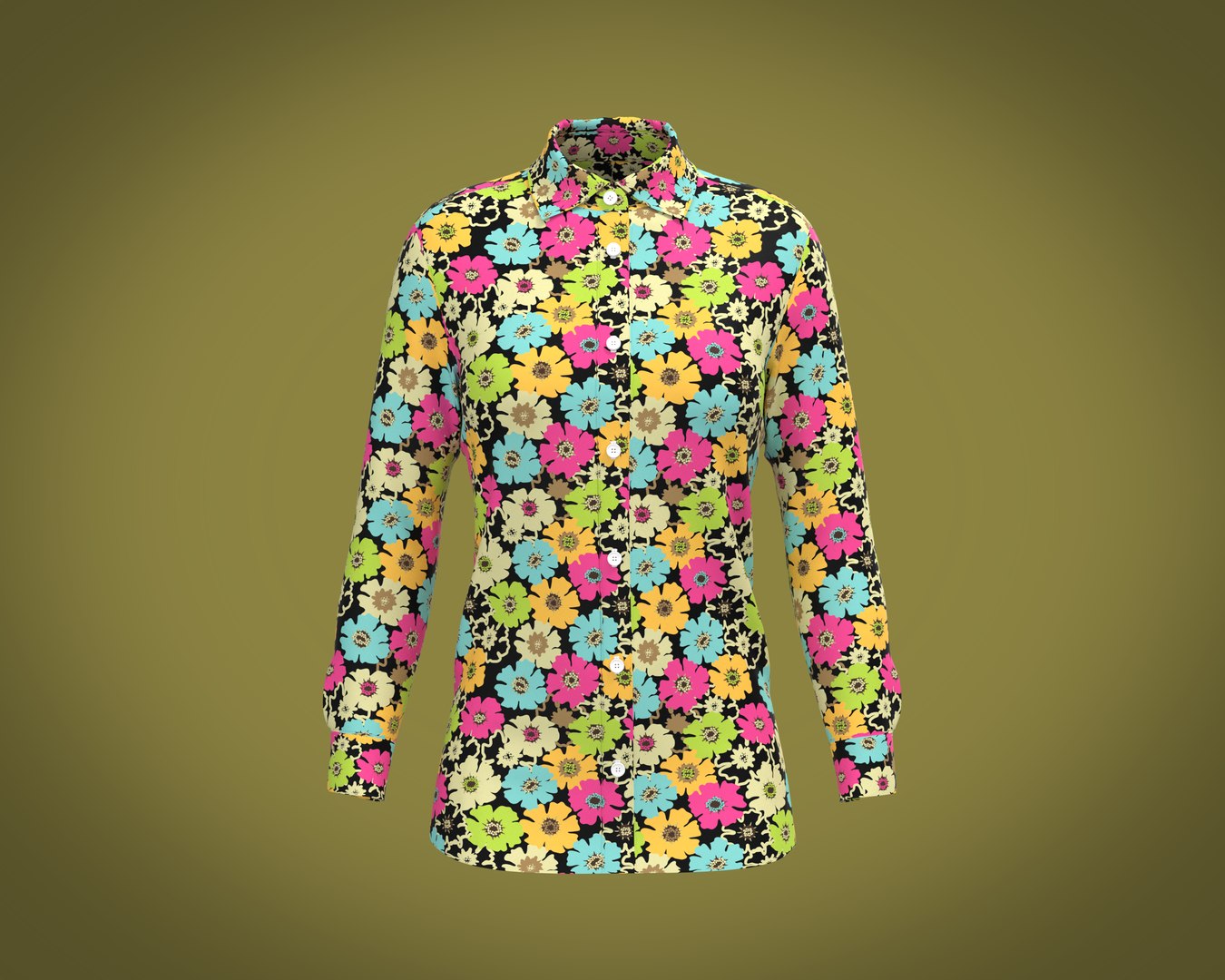 3D Ladies Print Shirt - TurboSquid 1938987
