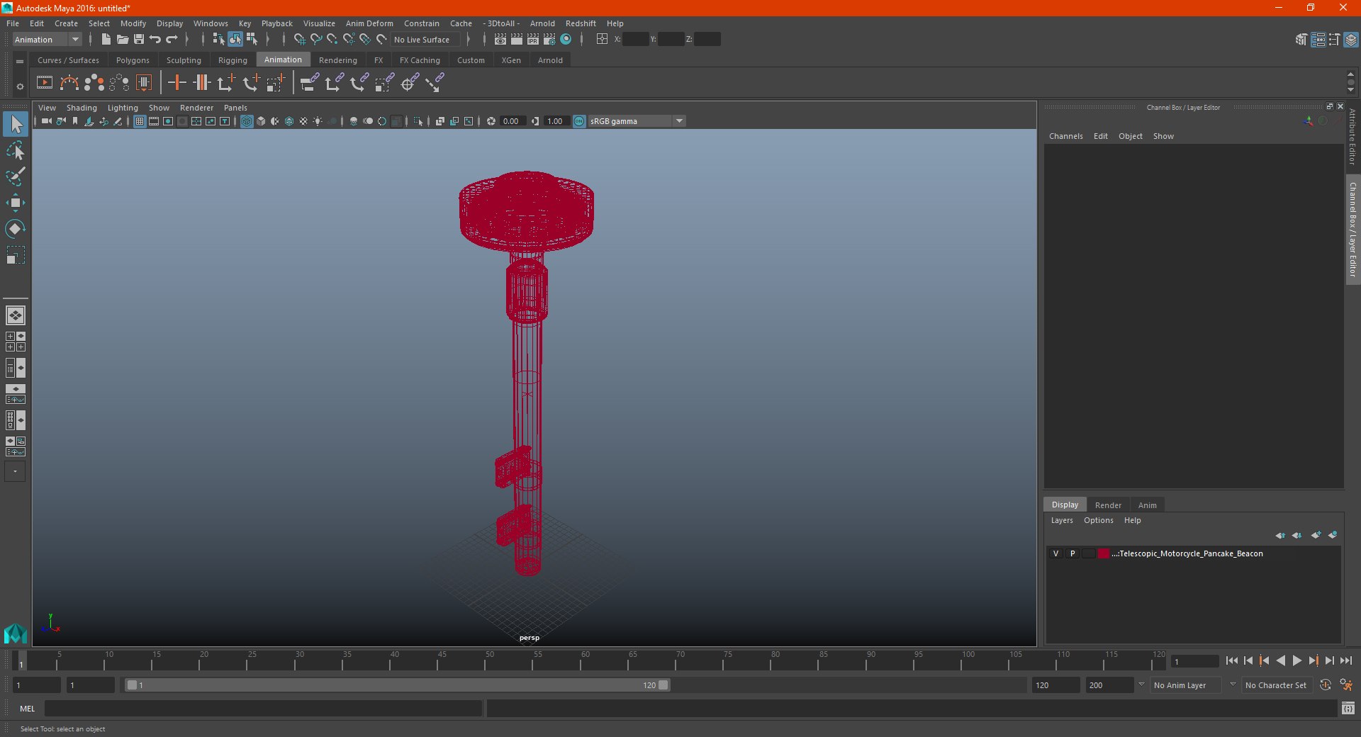 Telescopic Motorcycle Pancake Beacon 3D Model - TurboSquid 1875659