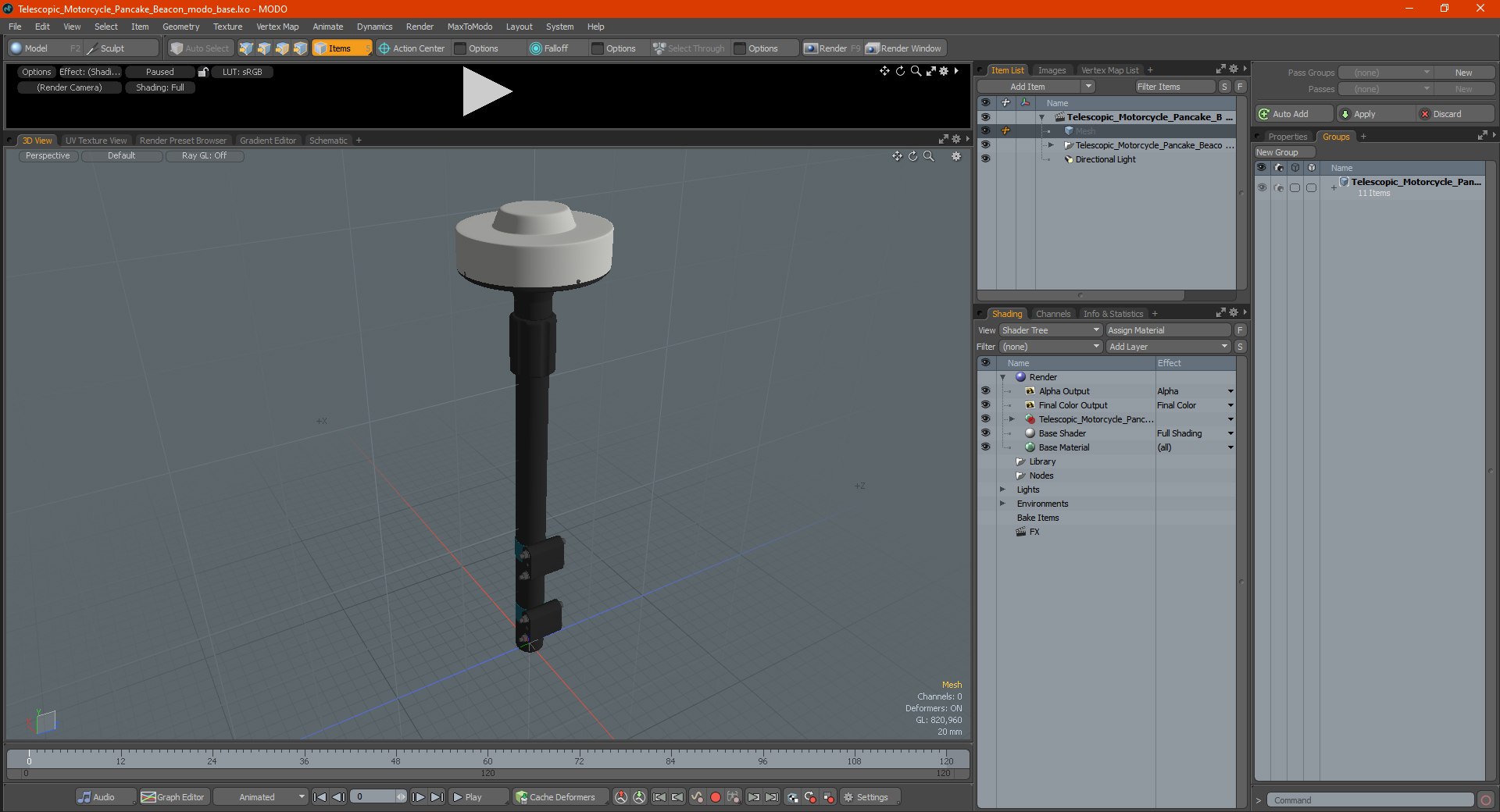 Telescopic Motorcycle Pancake Beacon 3D Model - TurboSquid 1875659