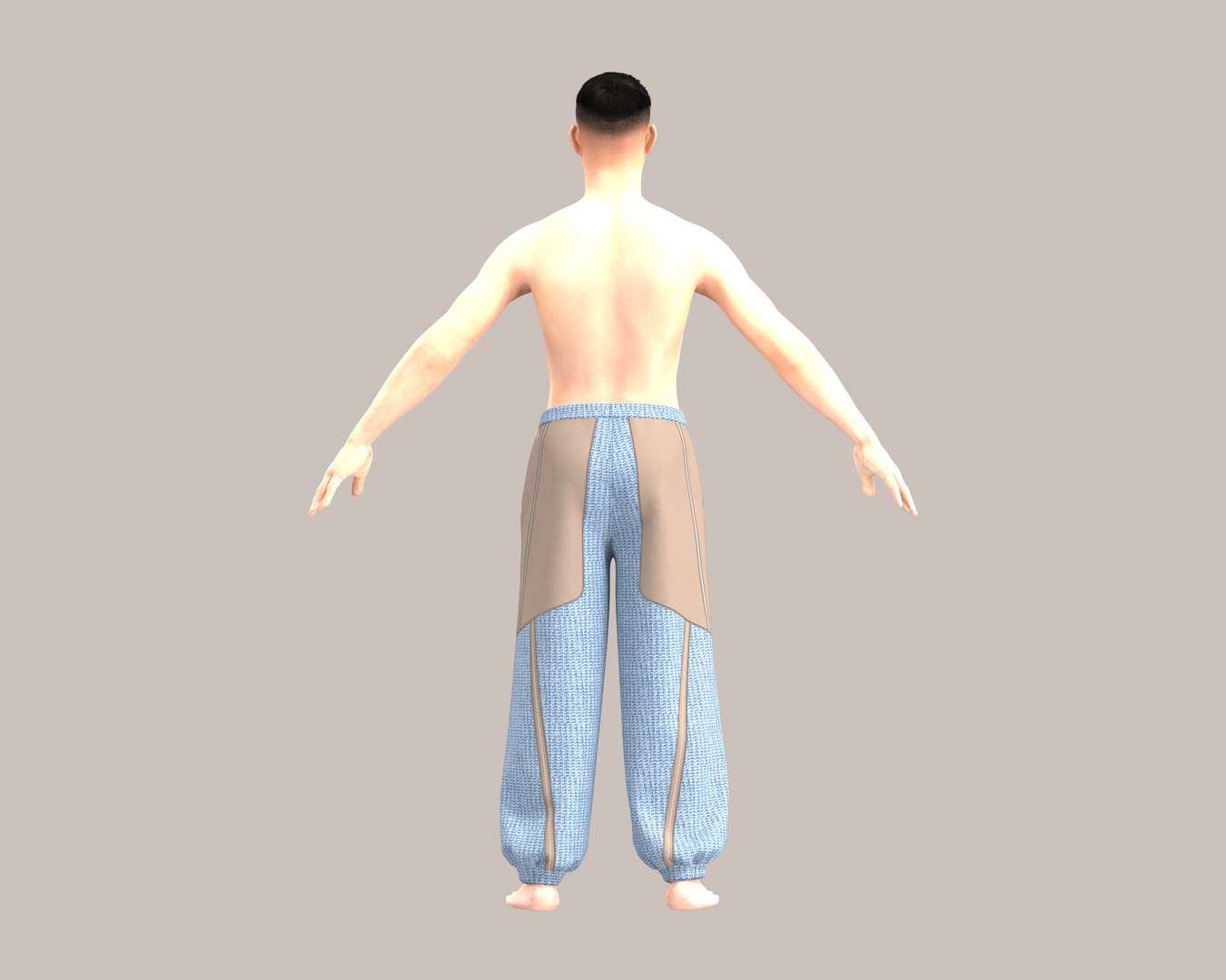 Mens Oversized Jogger With Elasticated Hem With Texture Fabric Model ...