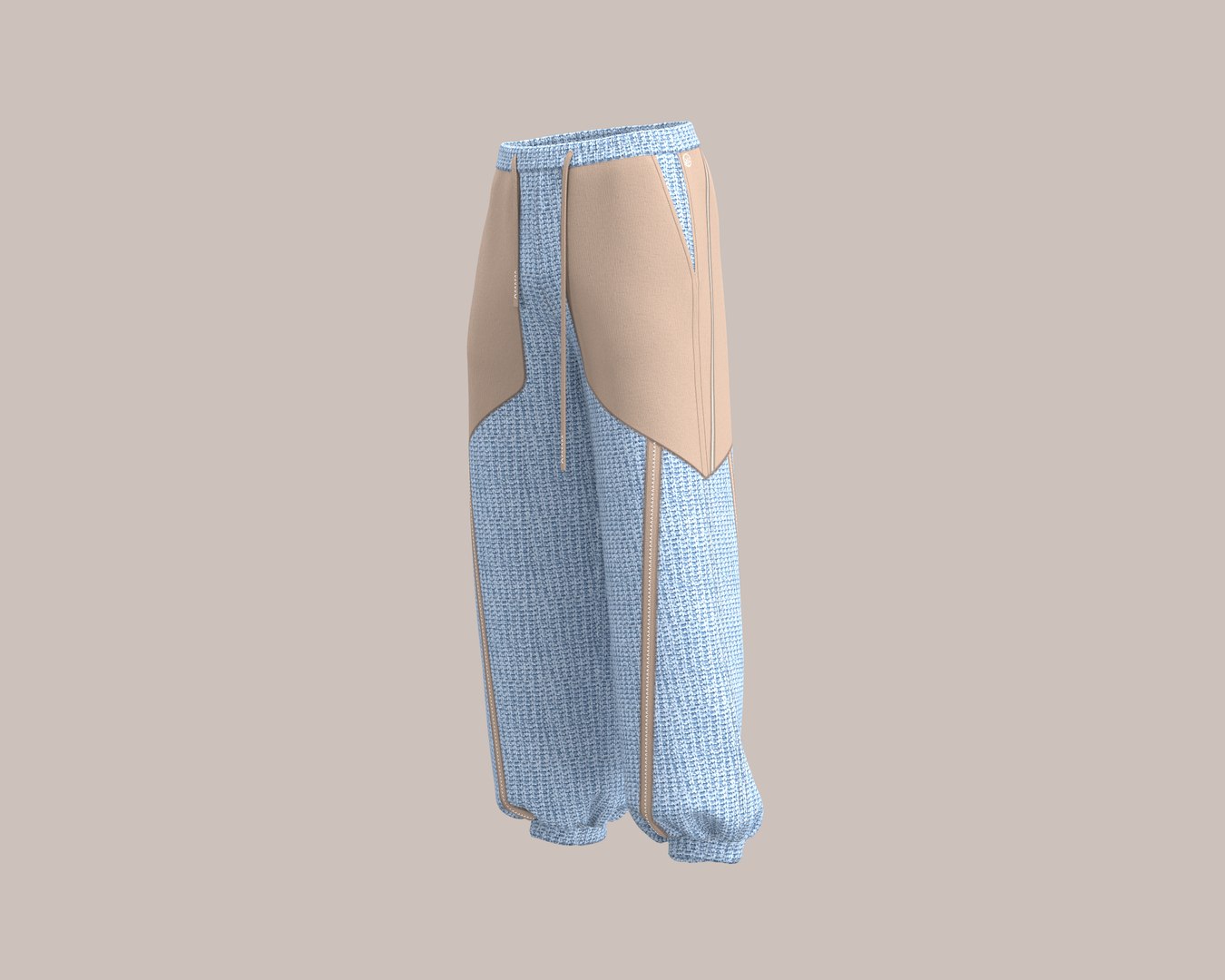 Mens Oversized Jogger With Elasticated Hem With Texture Fabric Model ...