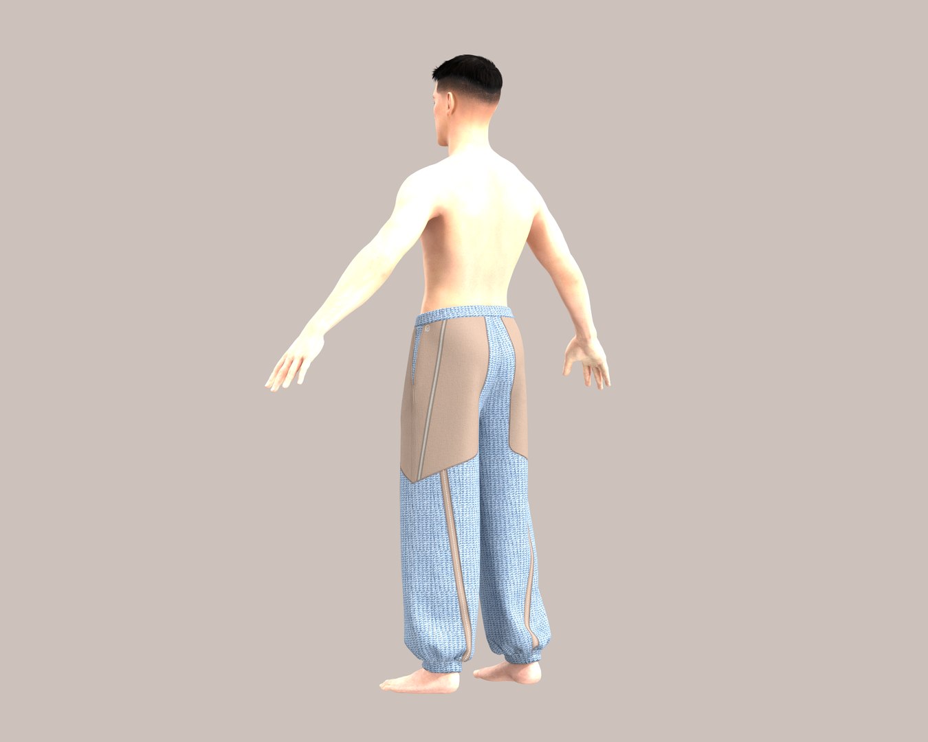 Mens Oversized Jogger With Elasticated Hem With Texture Fabric Model ...