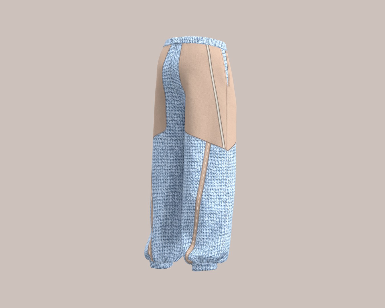 Mens Oversized Jogger With Elasticated Hem With Texture Fabric Model ...