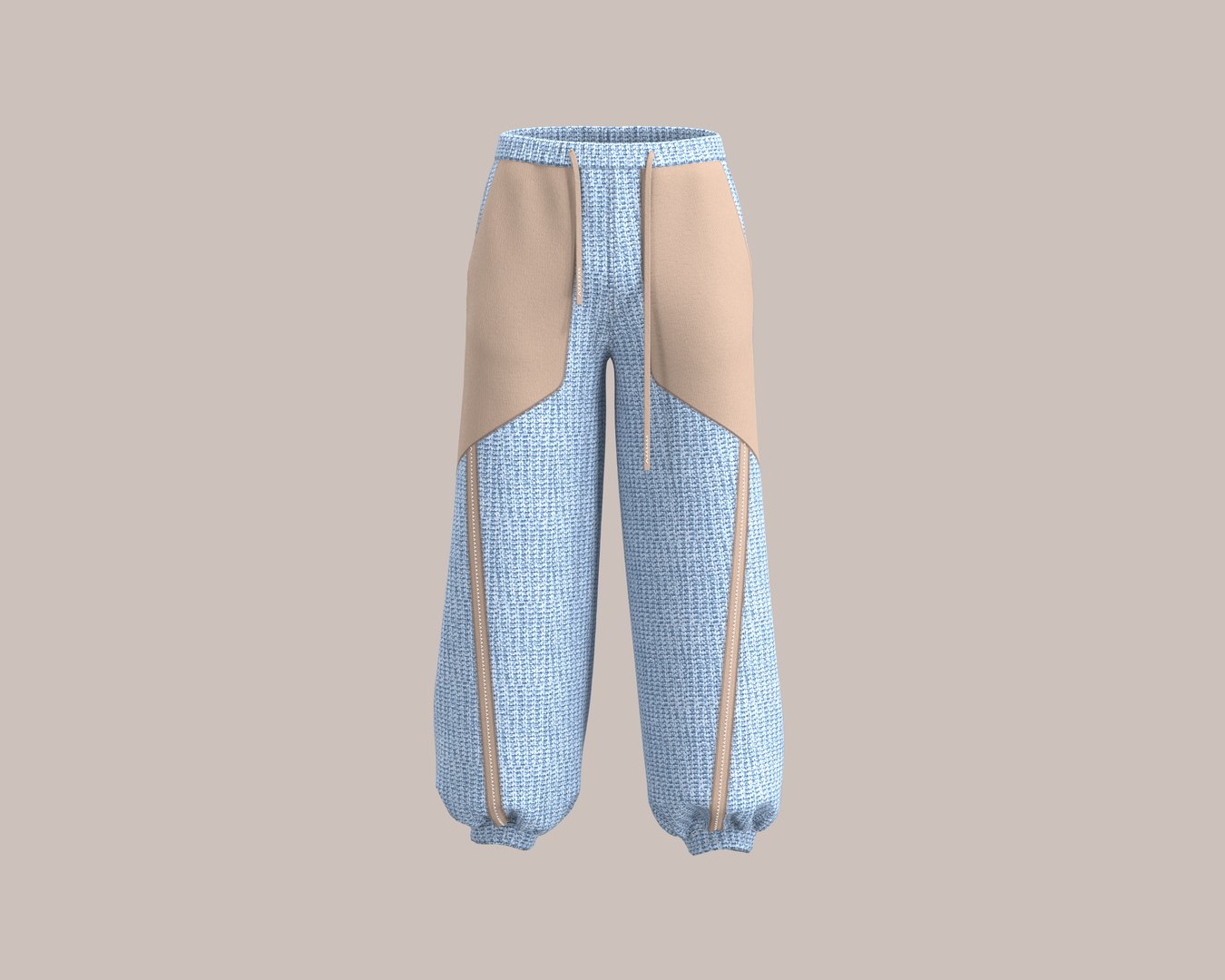 Mens Oversized Jogger With Elasticated Hem With Texture Fabric Model ...