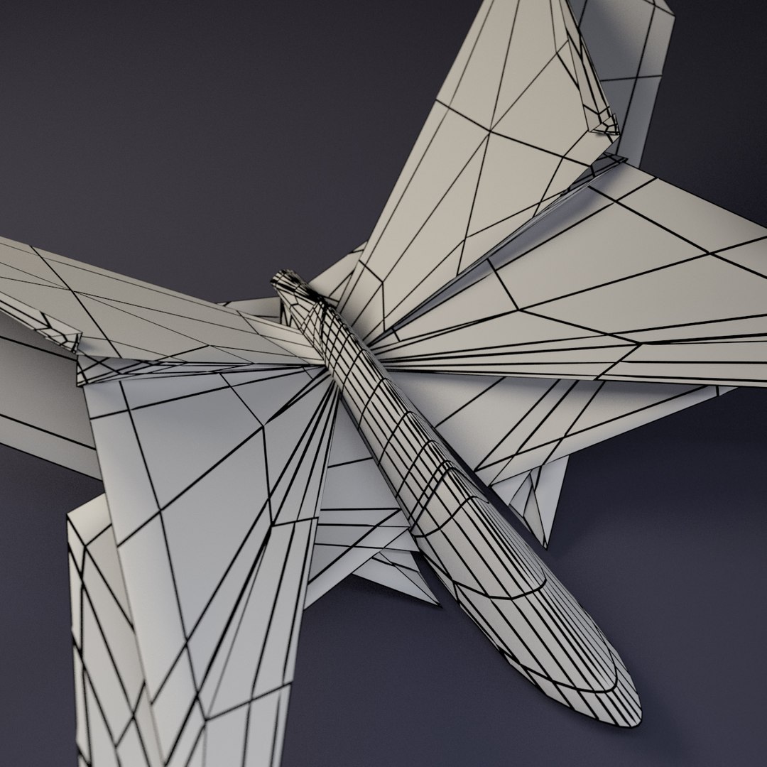 3d Origami Rigged Butterfly
