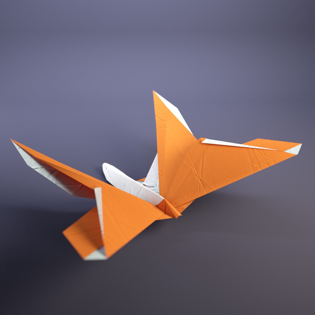 3d Origami Rigged Butterfly