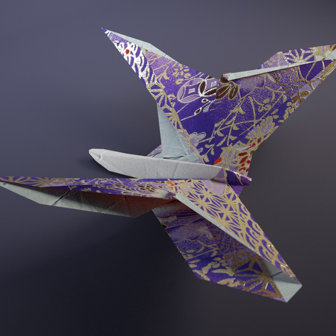 3d Origami Rigged Butterfly