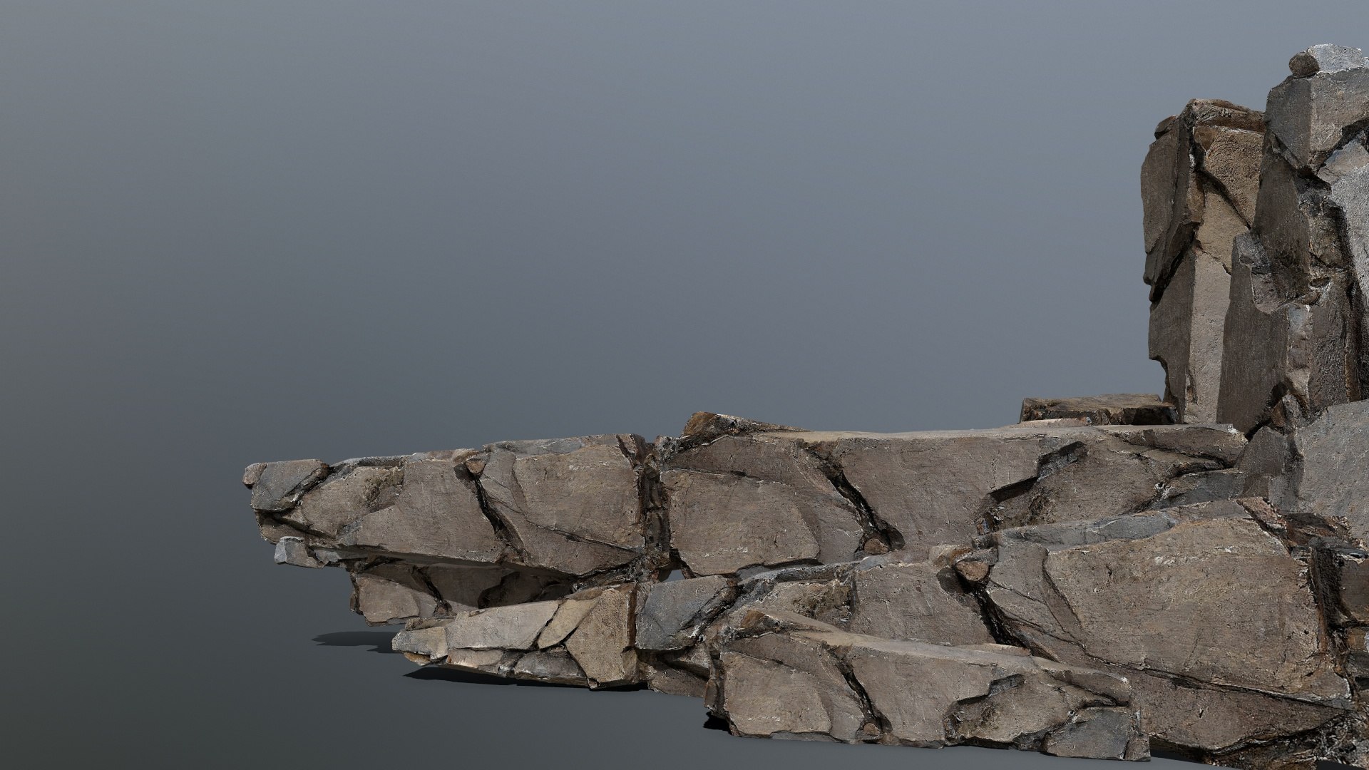 3D Old Dirty Cliff Rocks 3 - TurboSquid 2263639