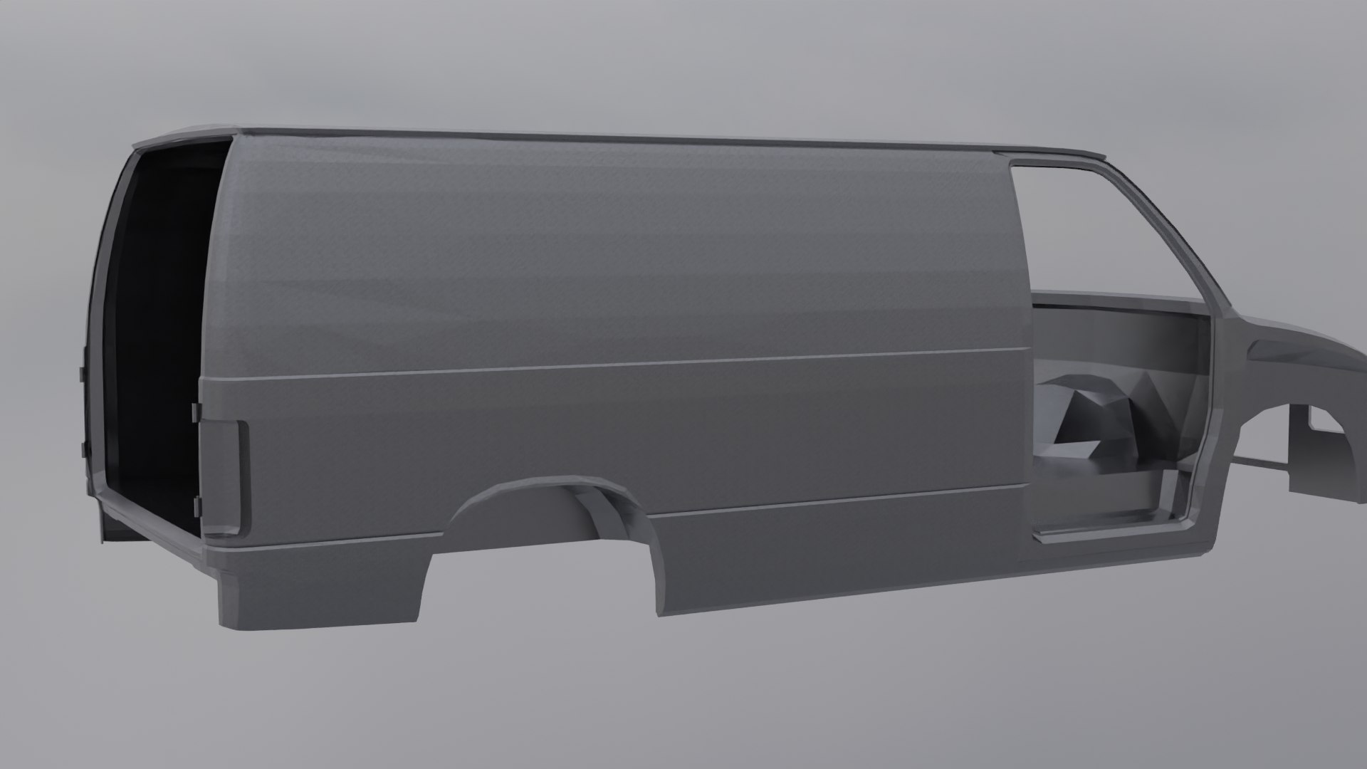 Low Poly Factory Van Body 3D - TurboSquid 2270443