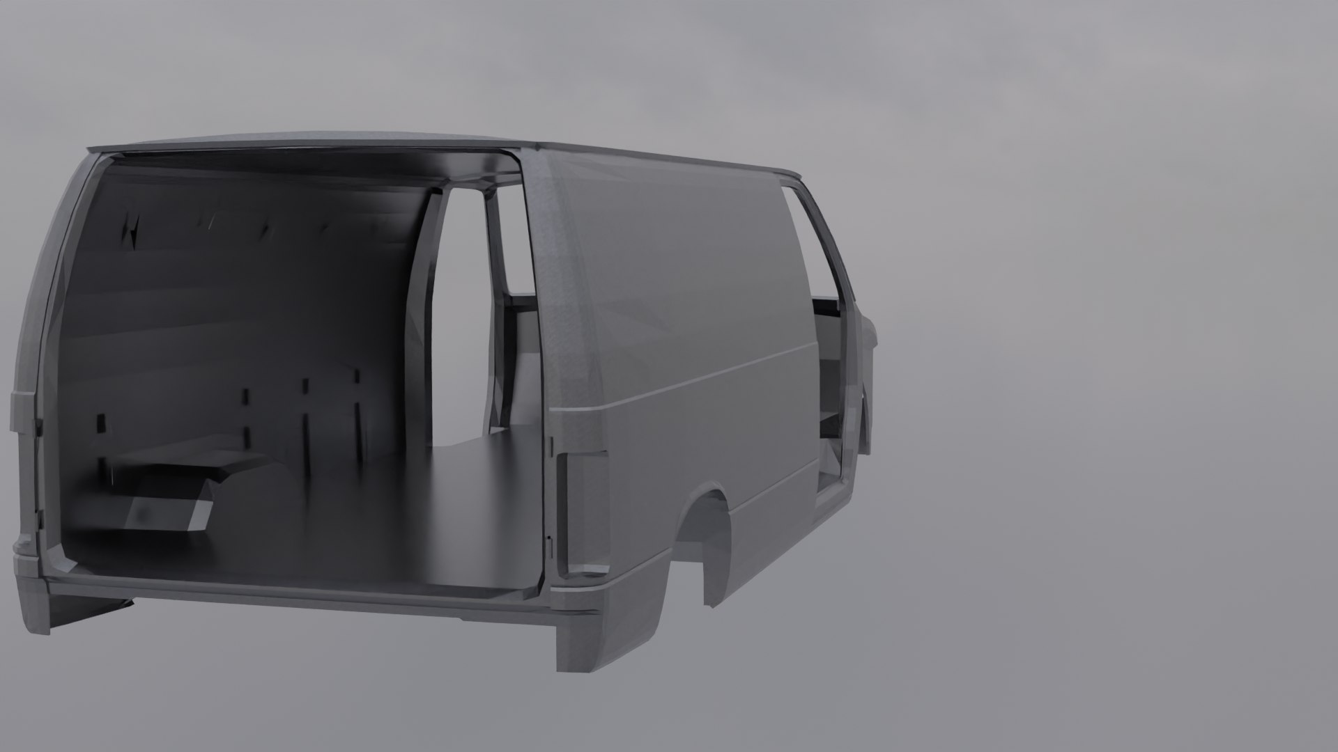 Low Poly Factory Van Body 3D - TurboSquid 2270443