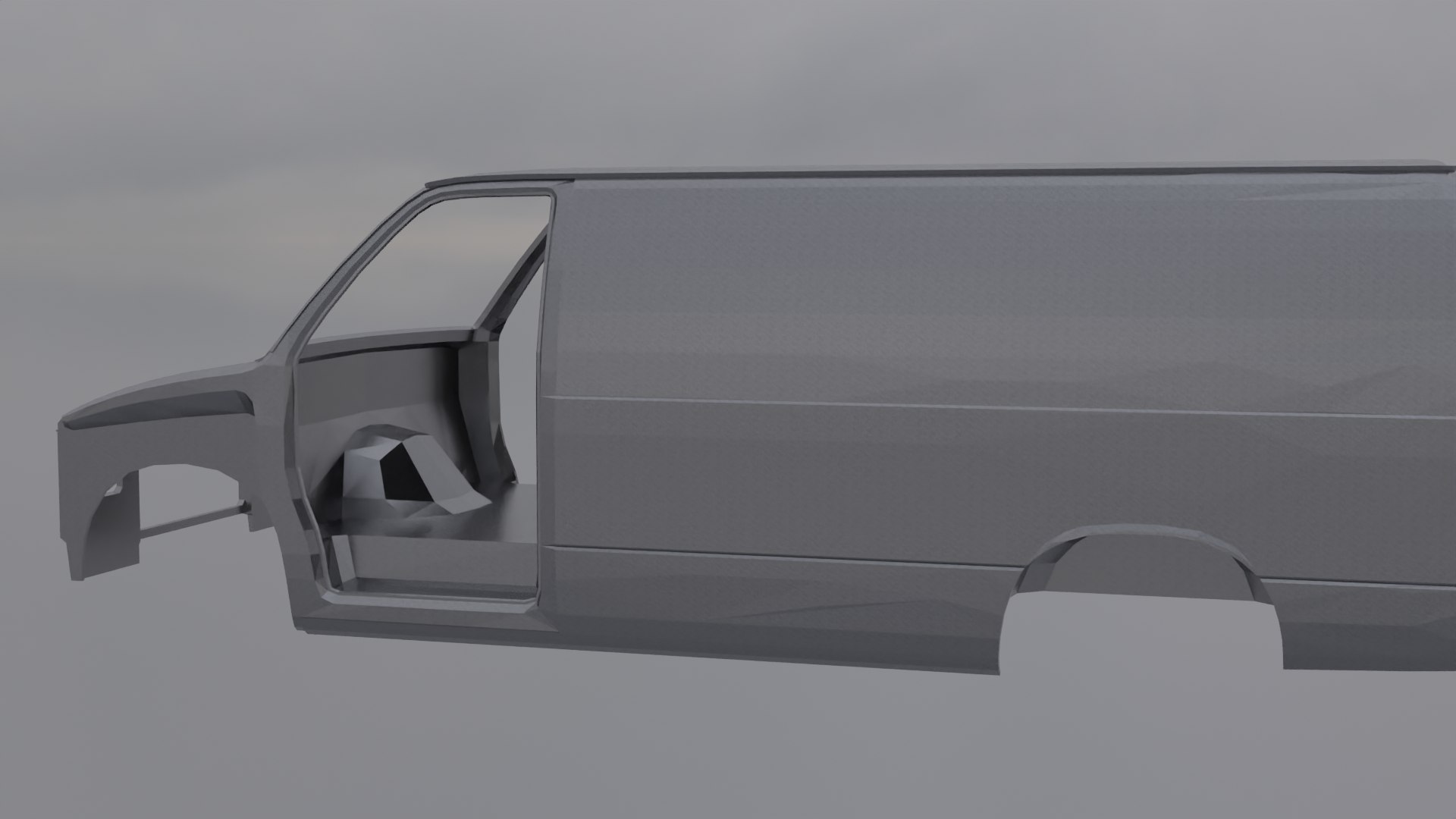 Low Poly Factory Van Body 3D - TurboSquid 2270443