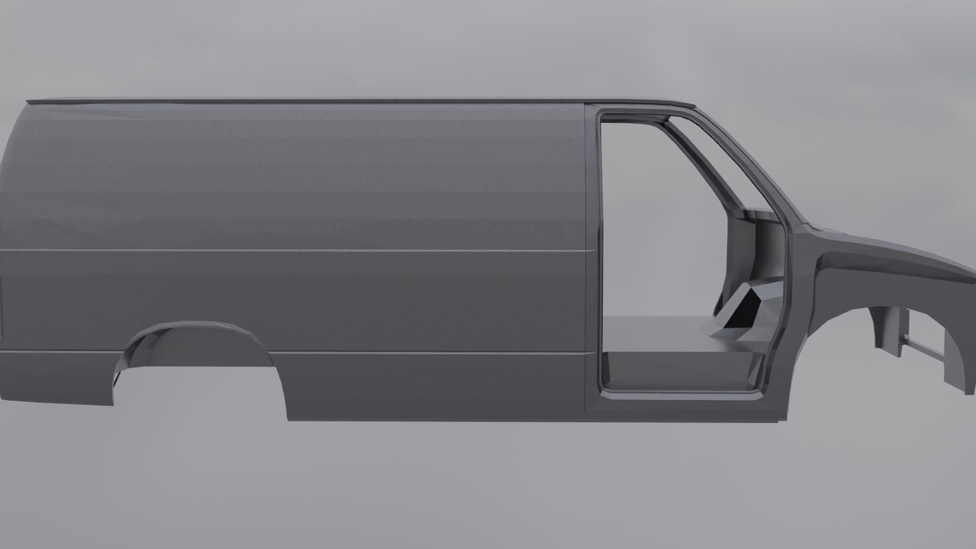 Low Poly Factory Van Body 3D - TurboSquid 2270443