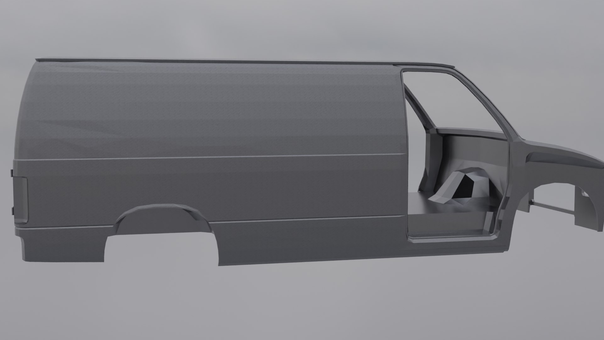 Low Poly Factory Van Body 3D - TurboSquid 2270443