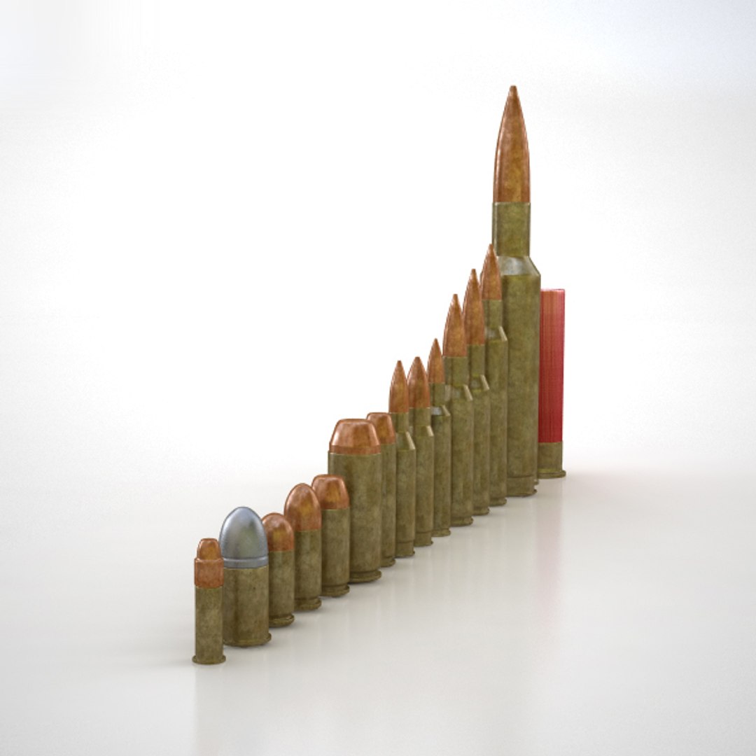 3D bullets cartridge model - TurboSquid 1443902