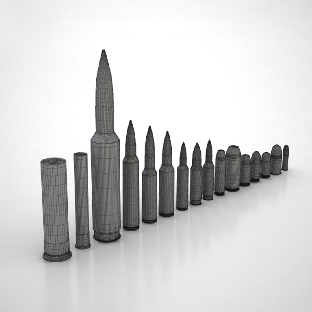 3D bullets cartridge model - TurboSquid 1443902