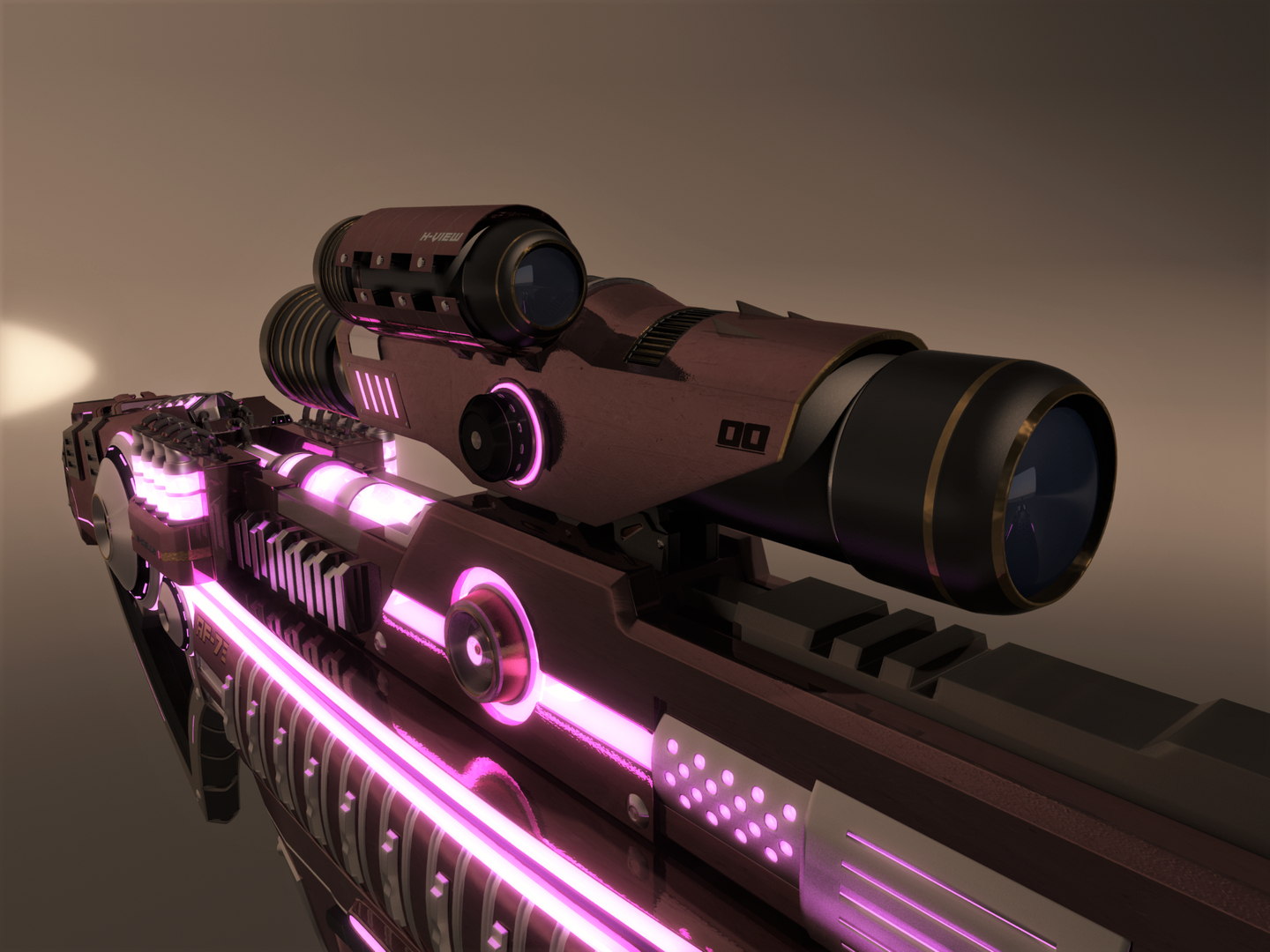 3D scifi beam rifle af-73 - TurboSquid 1629483