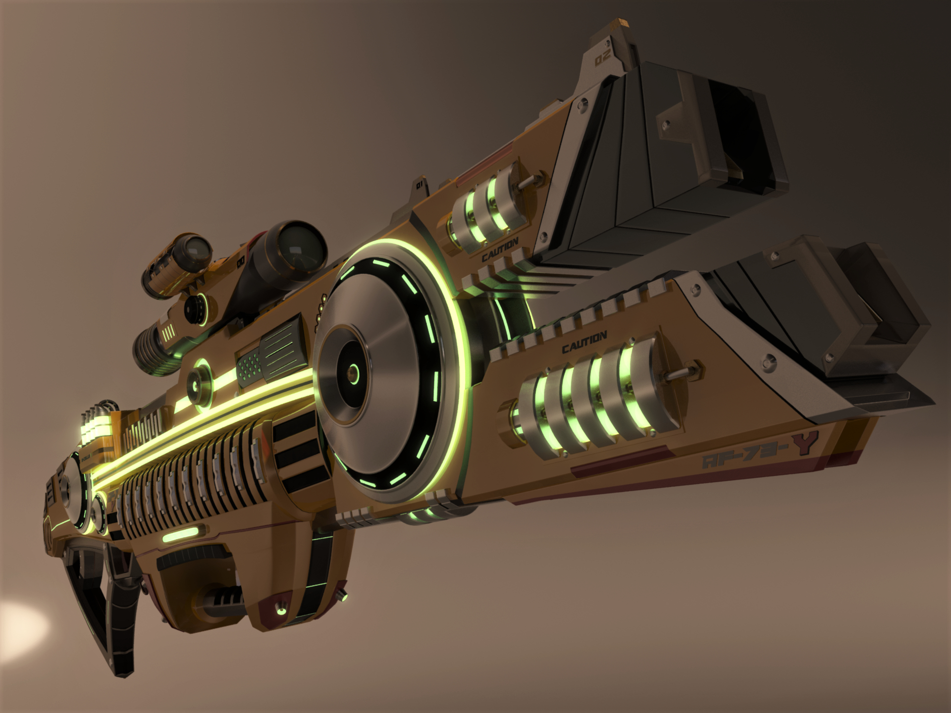 3D scifi beam rifle af-73 - TurboSquid 1629483