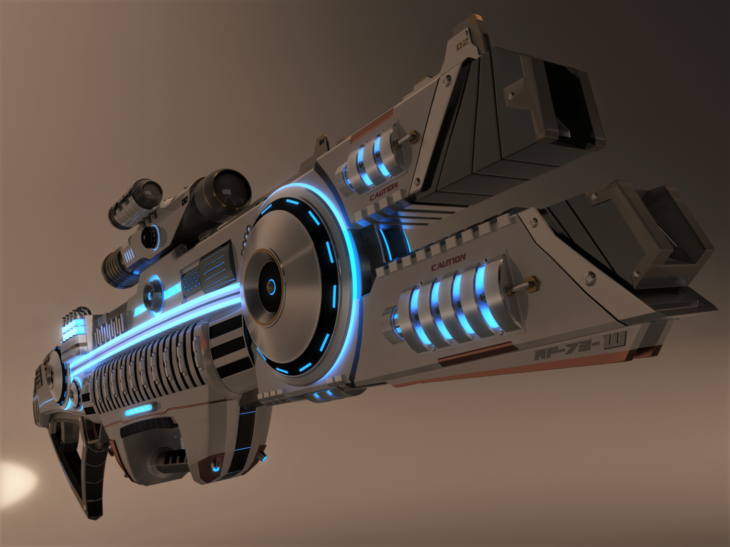 3D scifi beam rifle af-73 - TurboSquid 1629483