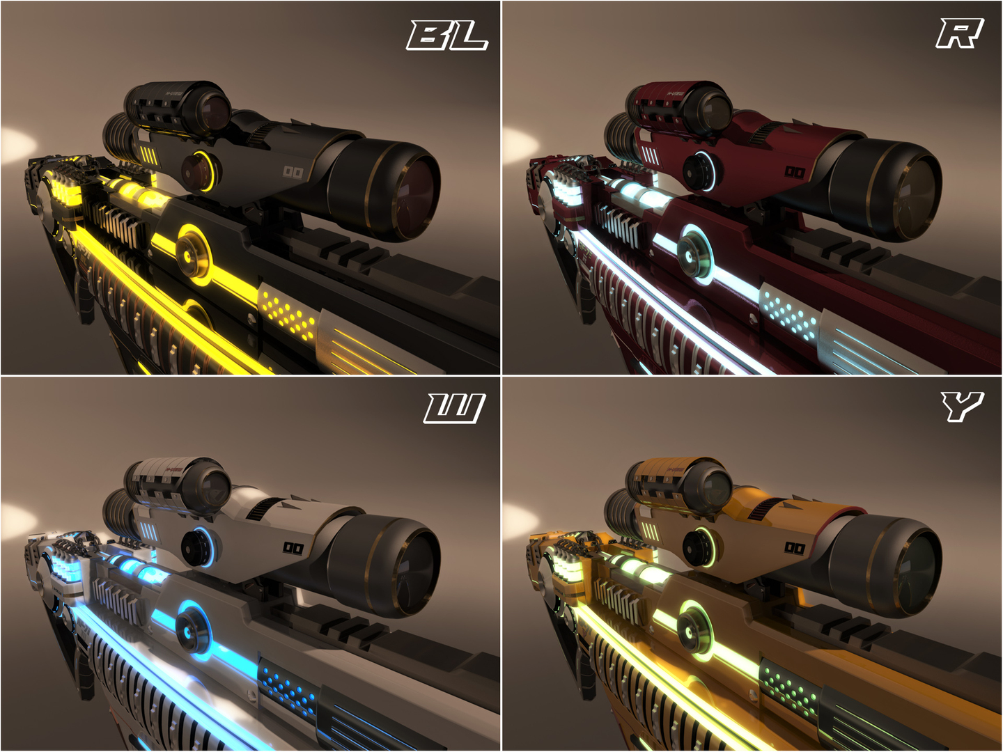 3D scifi beam rifle af-73 - TurboSquid 1629483