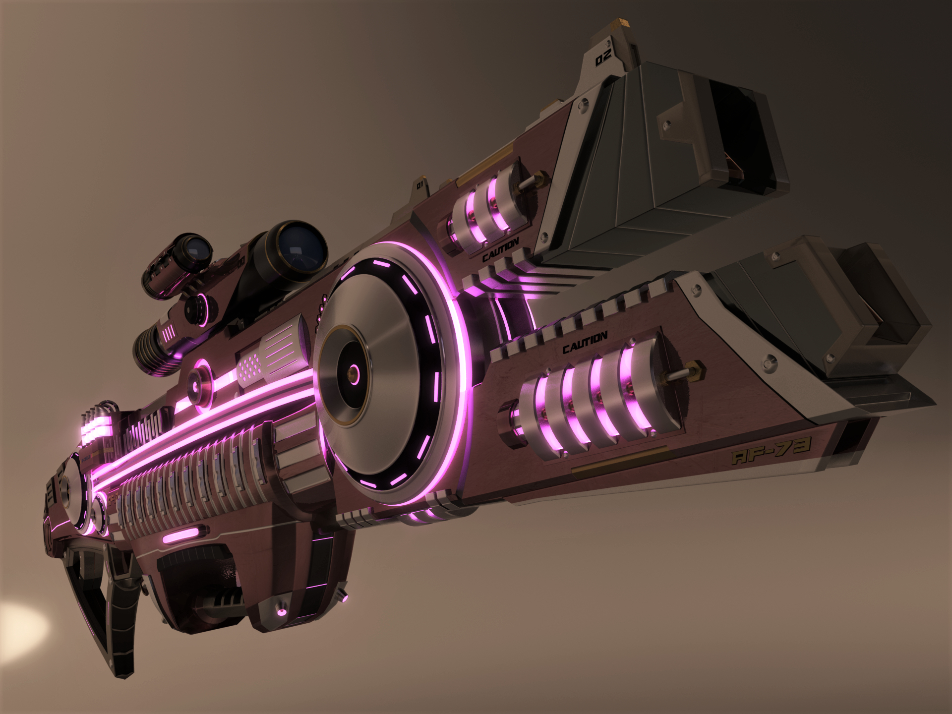 3D scifi beam rifle af-73 - TurboSquid 1629483