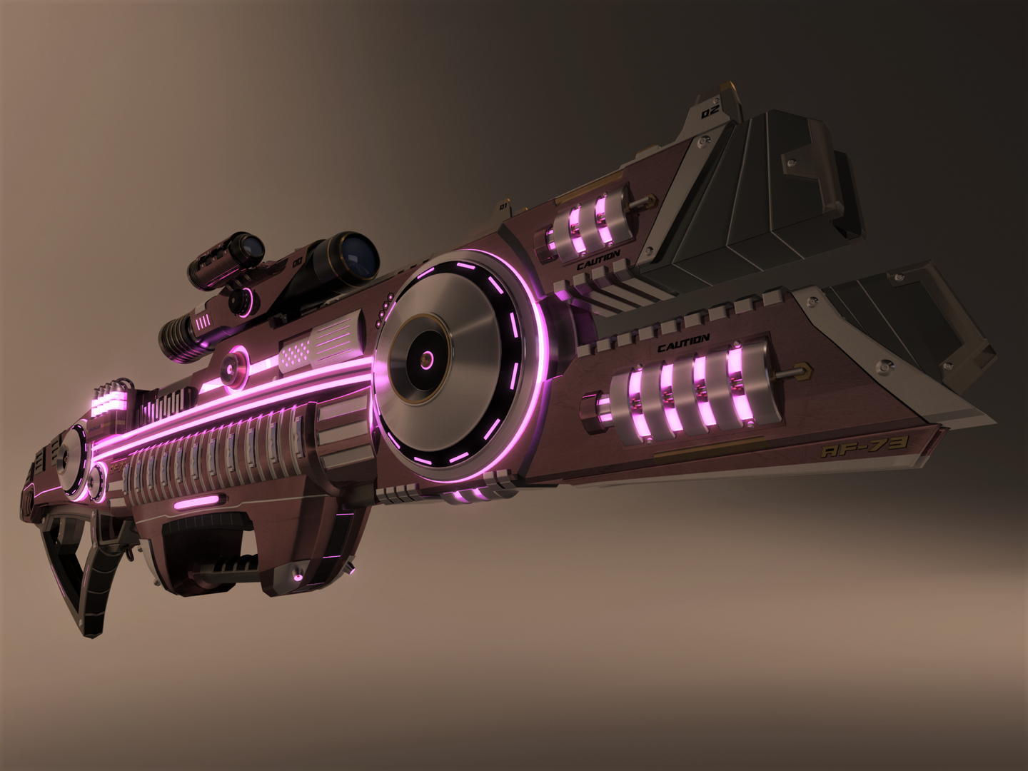3D scifi beam rifle af-73 - TurboSquid 1629483