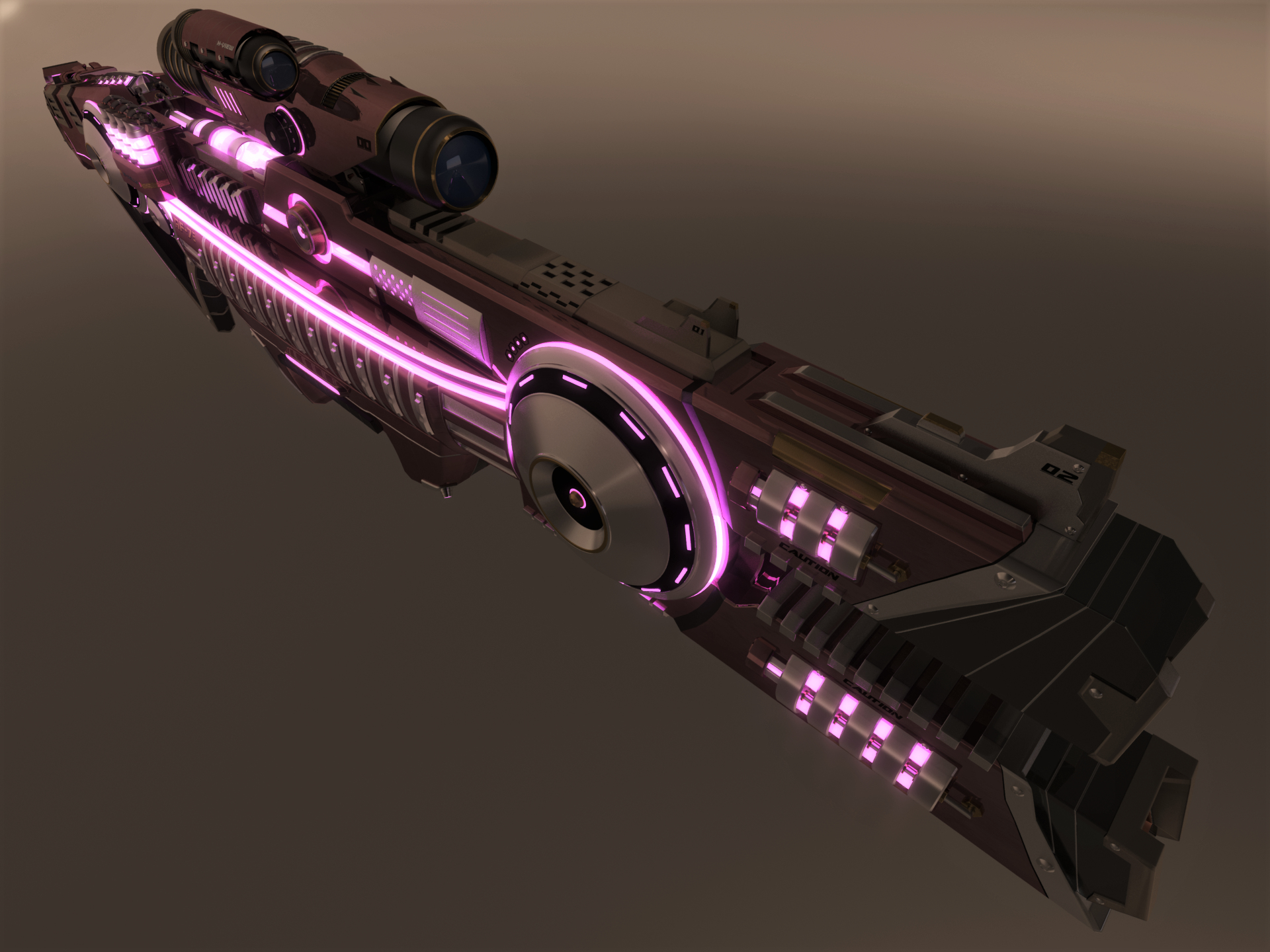 3D scifi beam rifle af-73 - TurboSquid 1629483