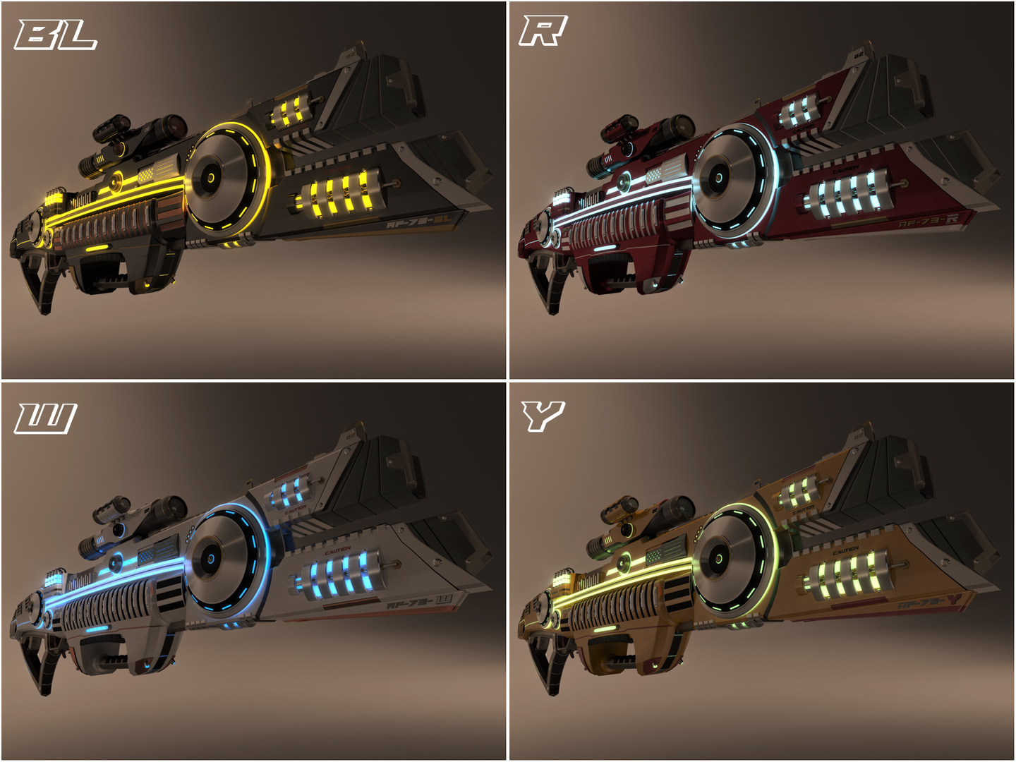 3D scifi beam rifle af-73 - TurboSquid 1629483